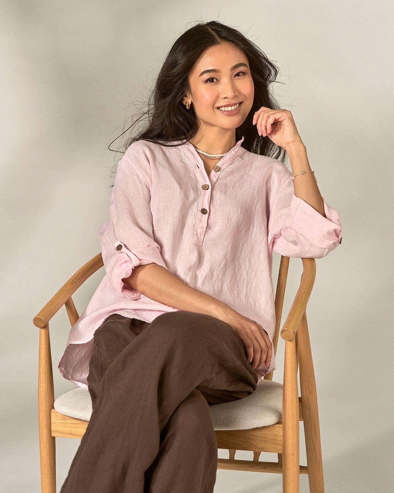 FLOYD Linbluse Erica Lin - Light Pink