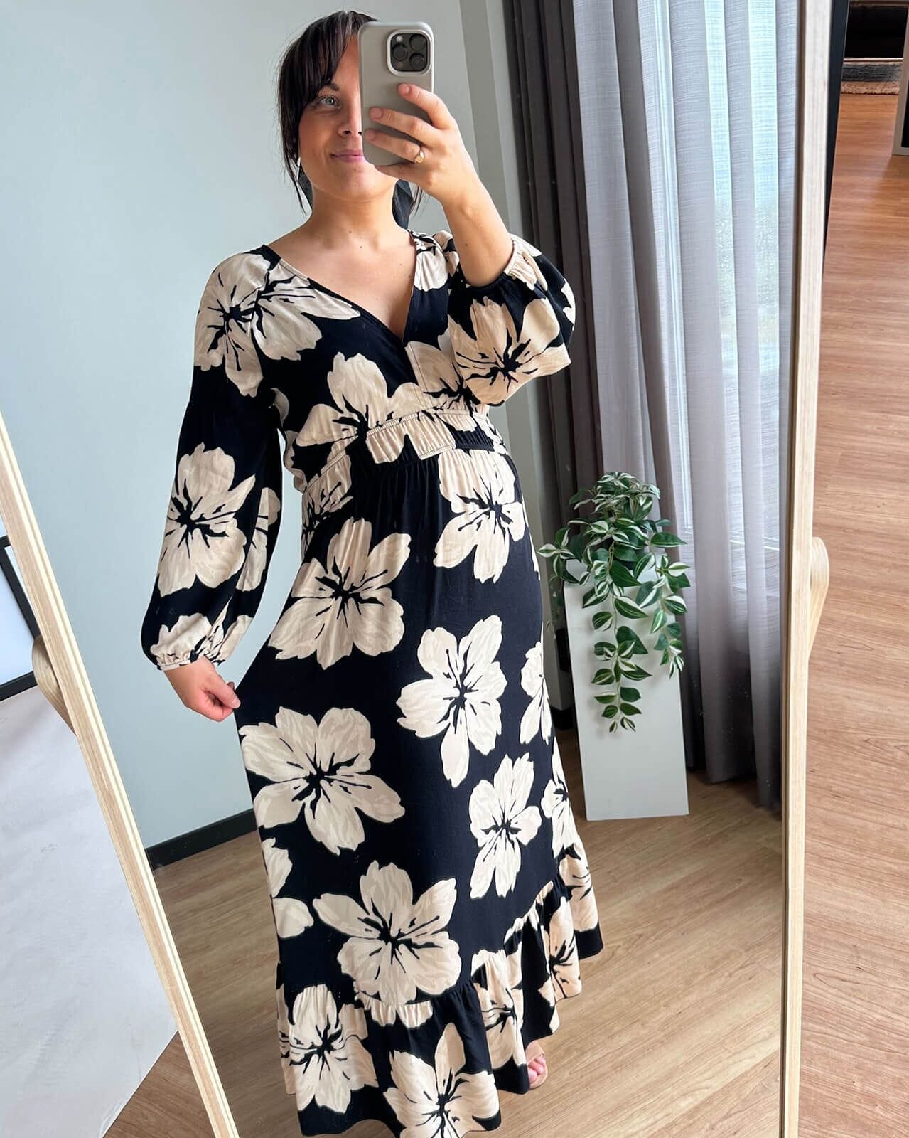 FLOYD Maxikjole Malika Fern Long - Black | Kjoler til dame | FLOYD.no