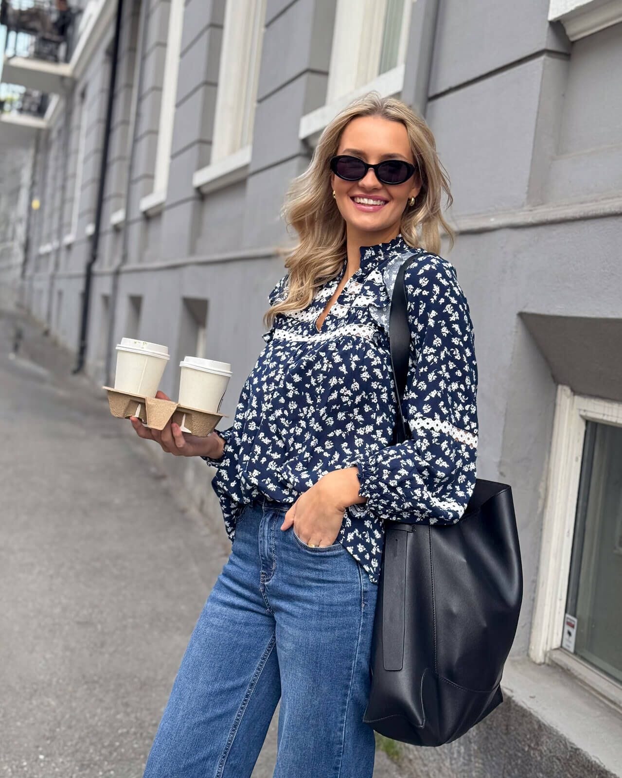 FLOYD Bluse Demi Tilly - Navy