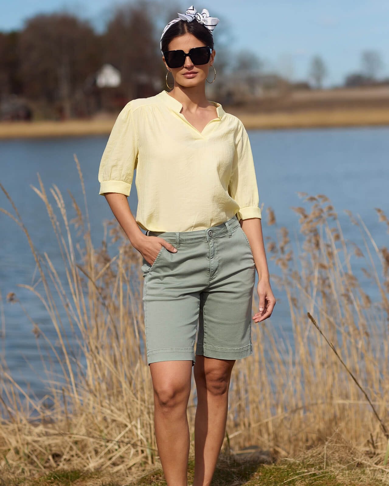 FLOYD Shorts Tuva 2989 - Light Army green