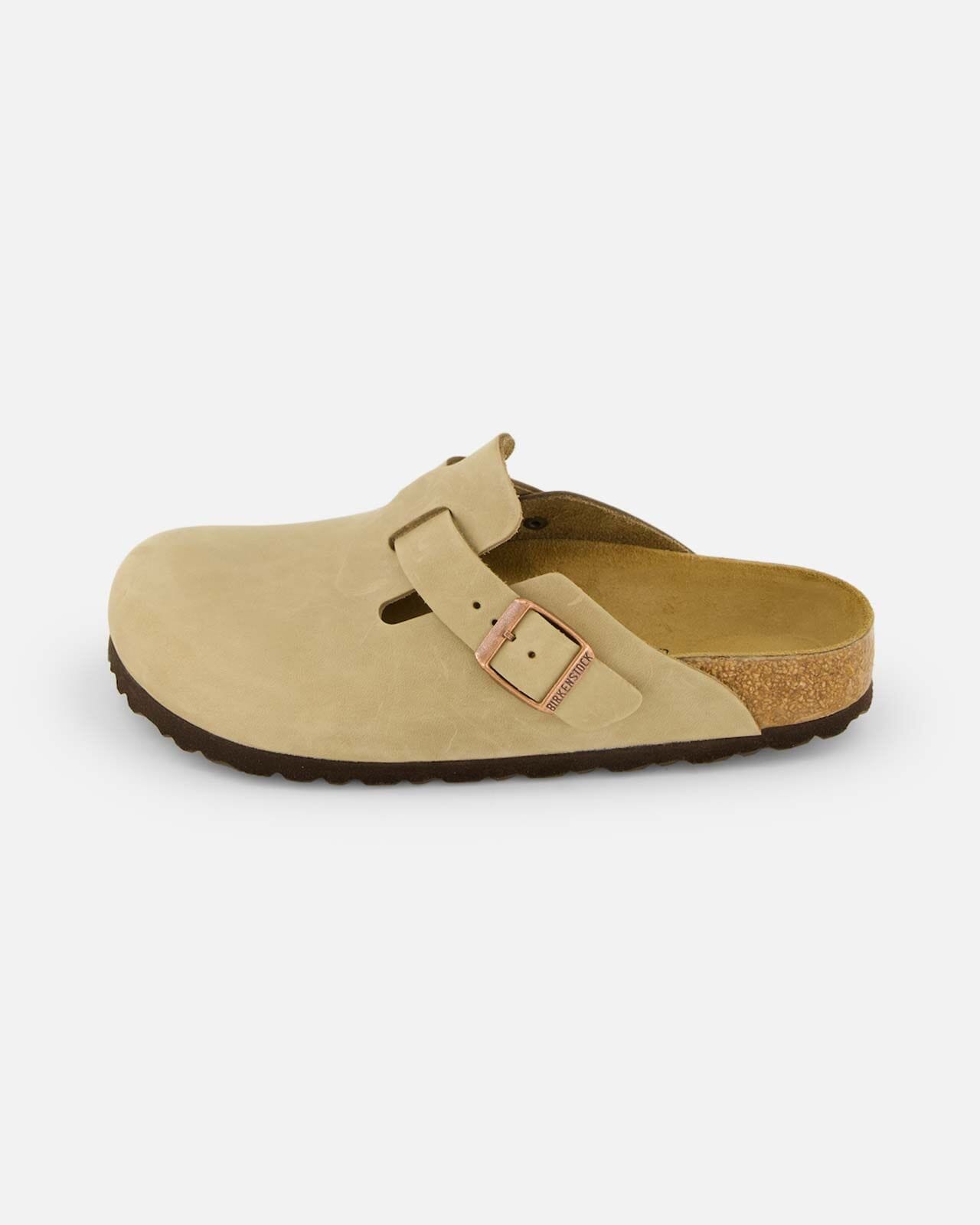 Birkenstock Mules Boston Natural Leather Oiled - Narrow - Tabacco Brown ...