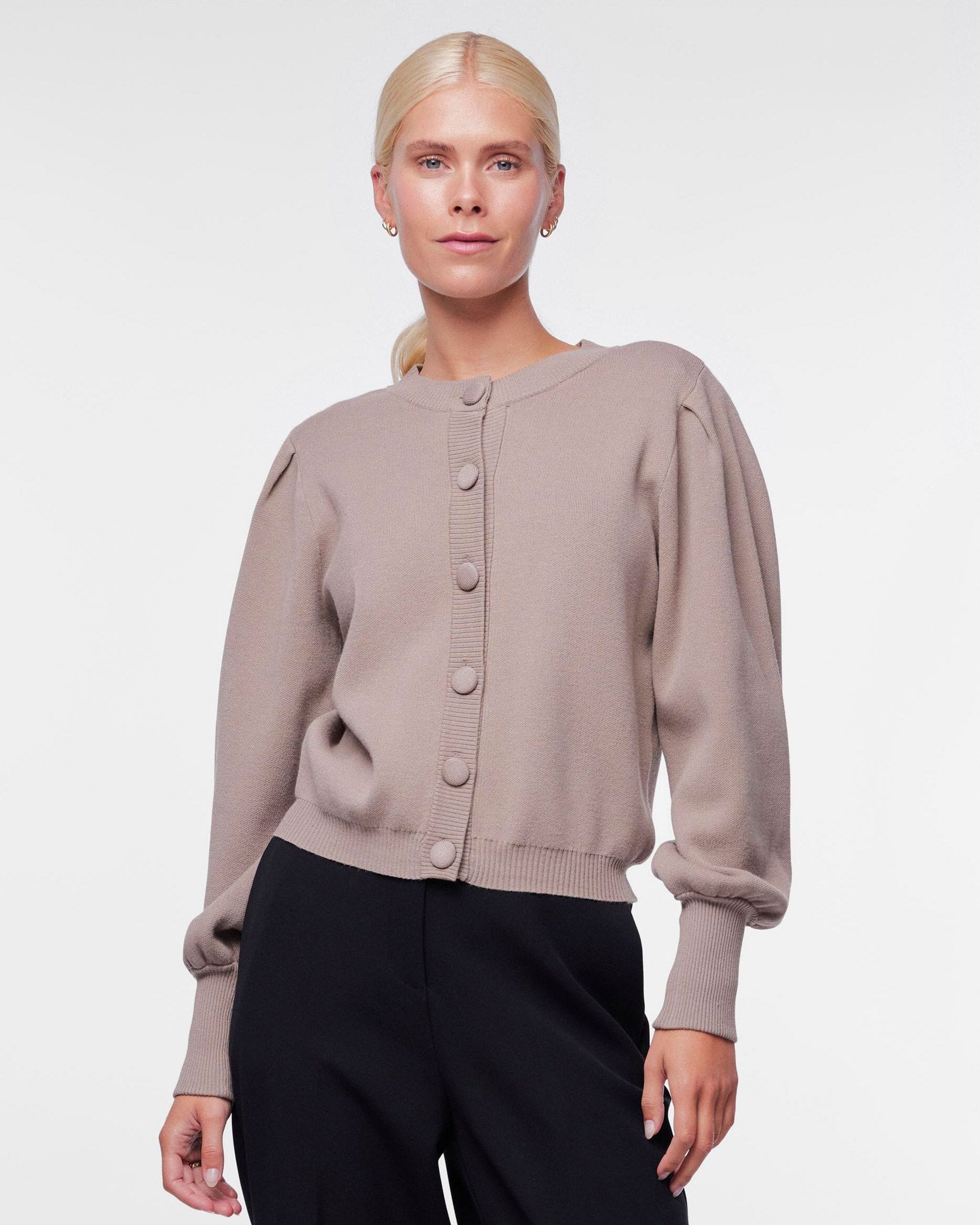 Y.A.S Cardigan Fonny LS Knit - Fungi