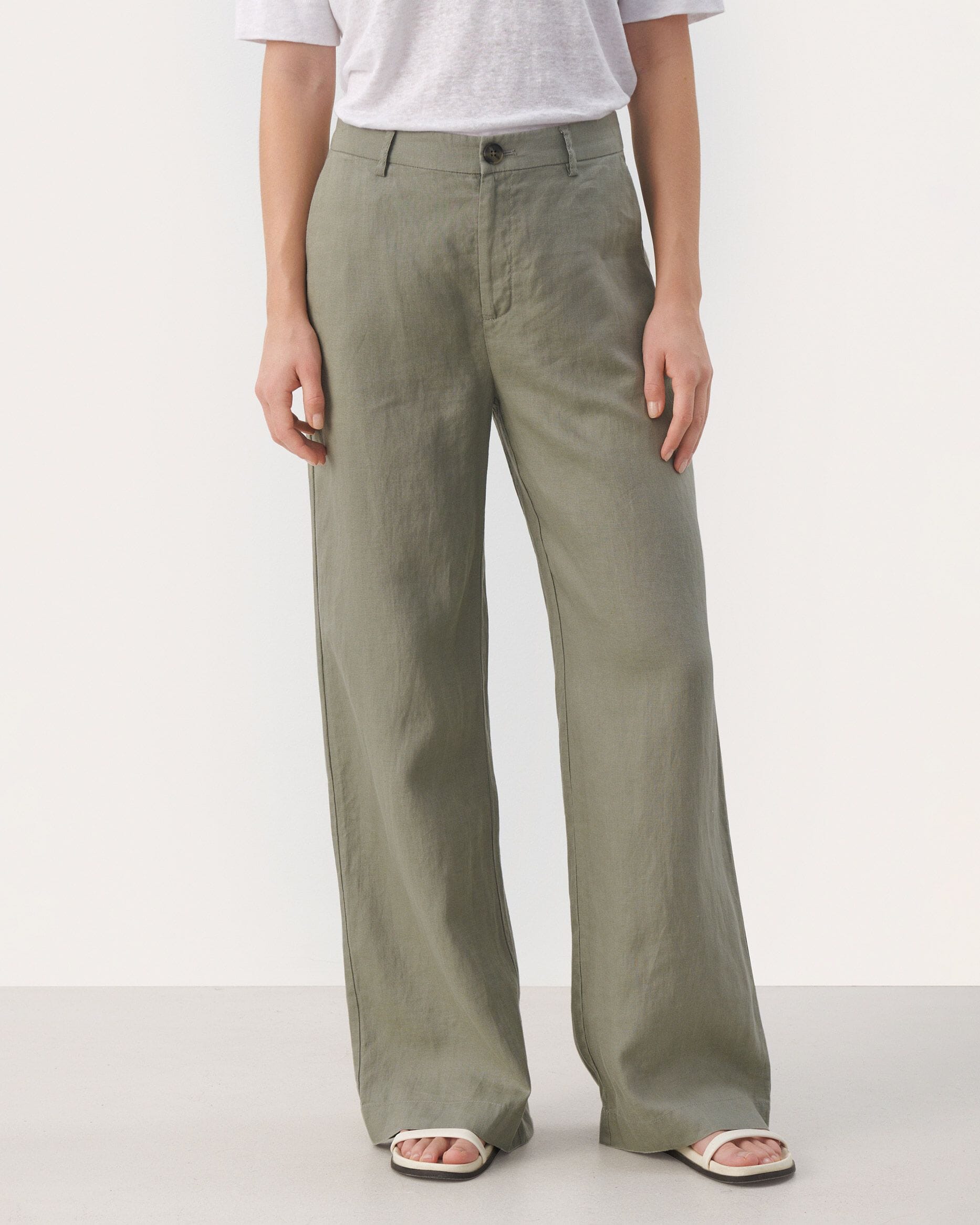 PART TWO Linbukse Ninnes PW PA - Vetiver | Linbukser til dame | FLOYD.no