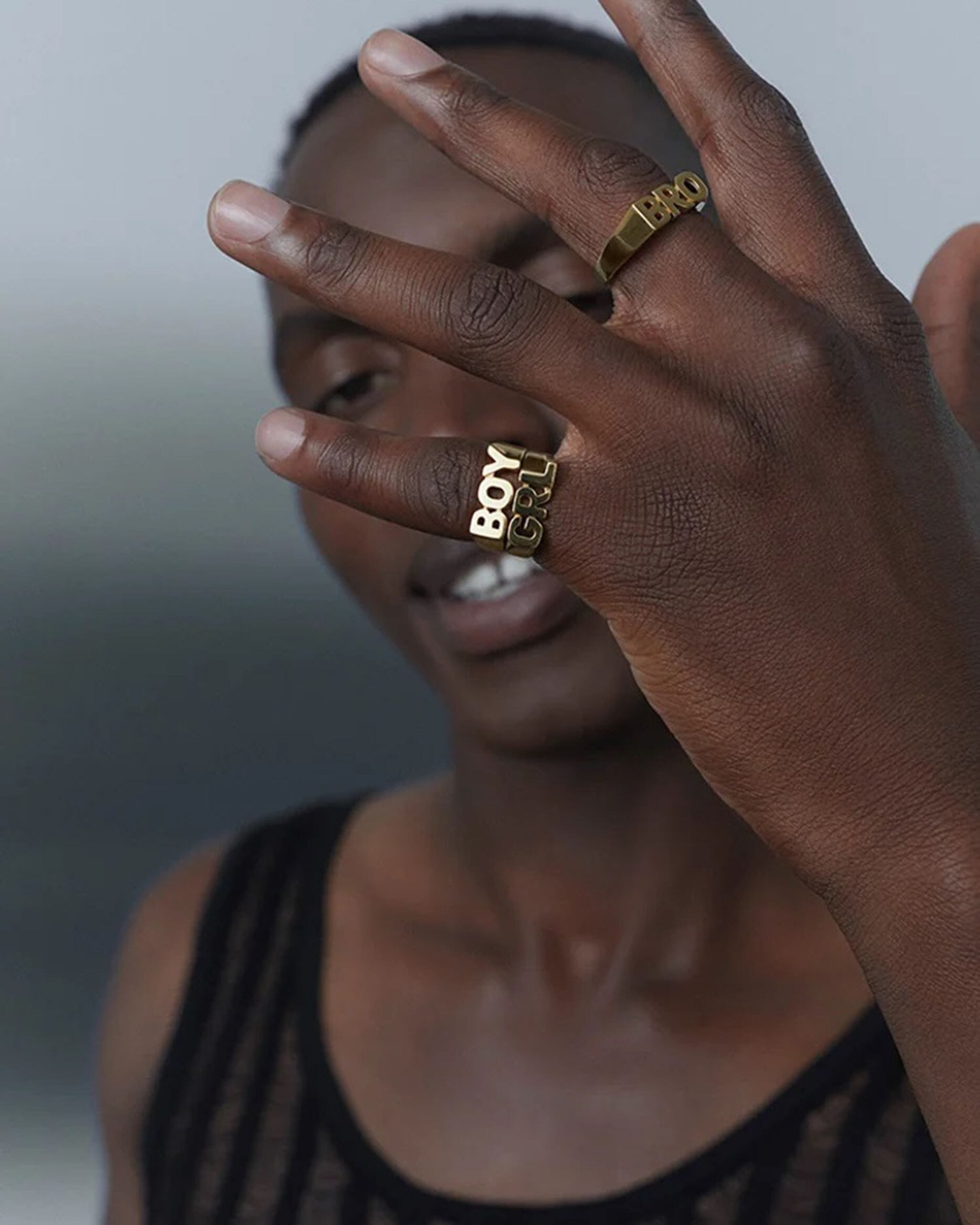 Maria Black Ring BOY - Gold | Smykker og statement ringer i resirkulert ...