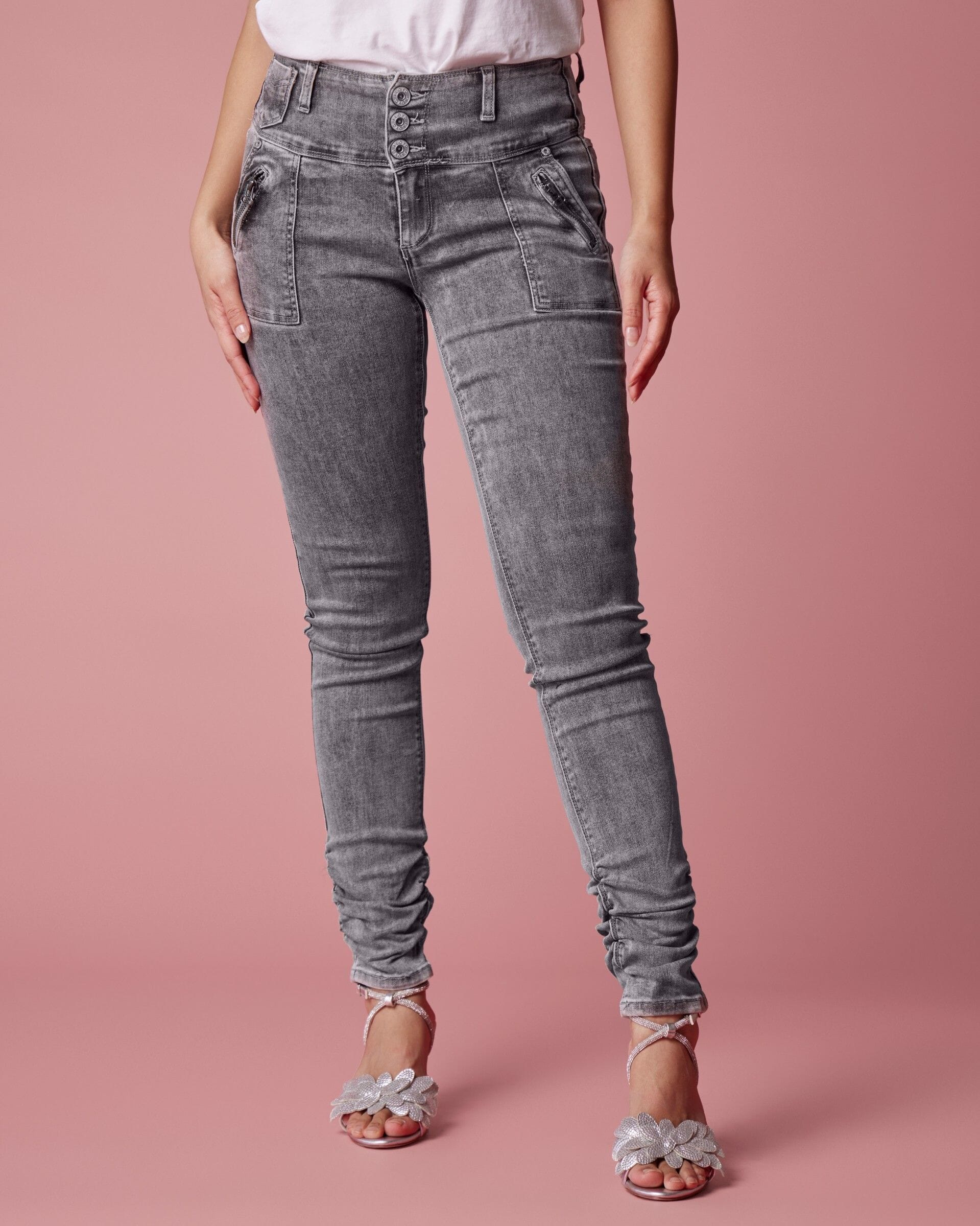 FLOYD Jeans Jessy 1448 - Light Grey | Grå melerte bukser og jeans ...