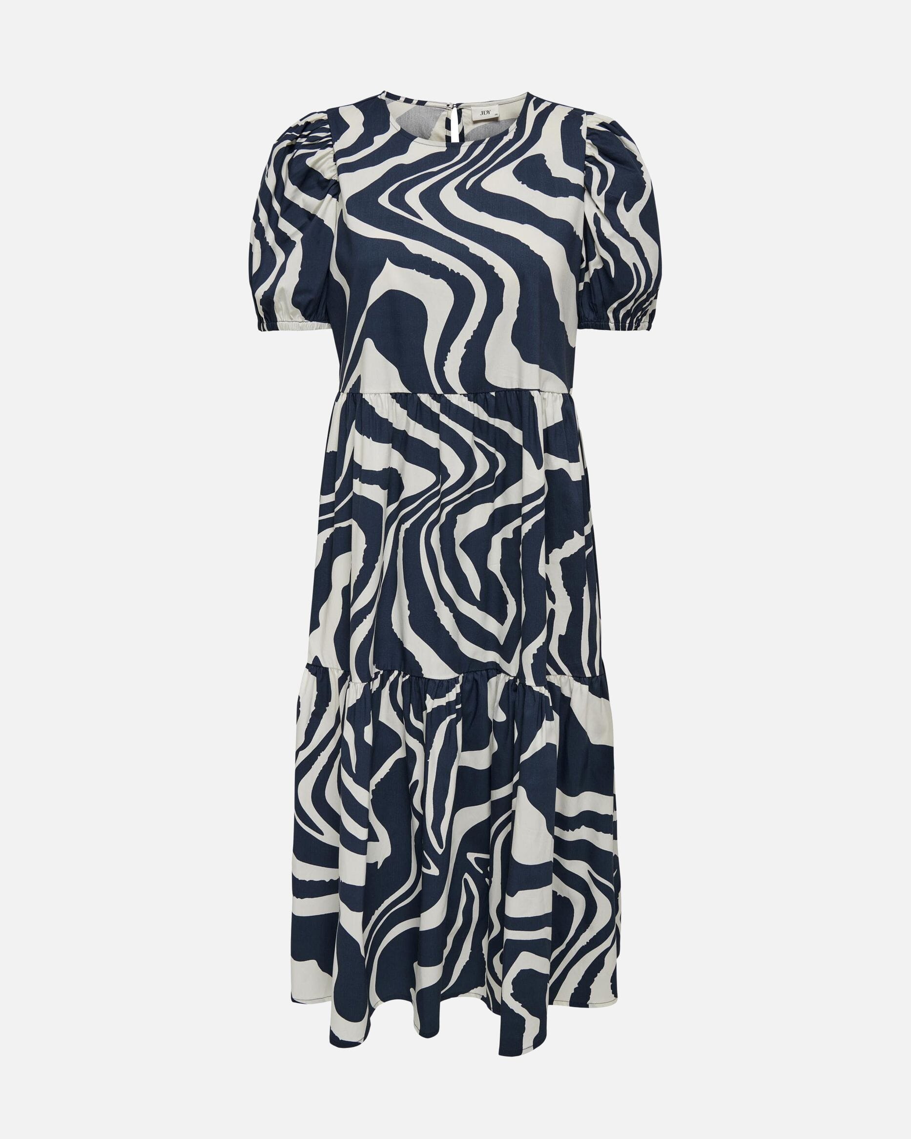 JDY Midikjole Melanie 2/4 - Sky Captain/ White Graphic | Kjoler til hverdag og fest | FLOYD.no