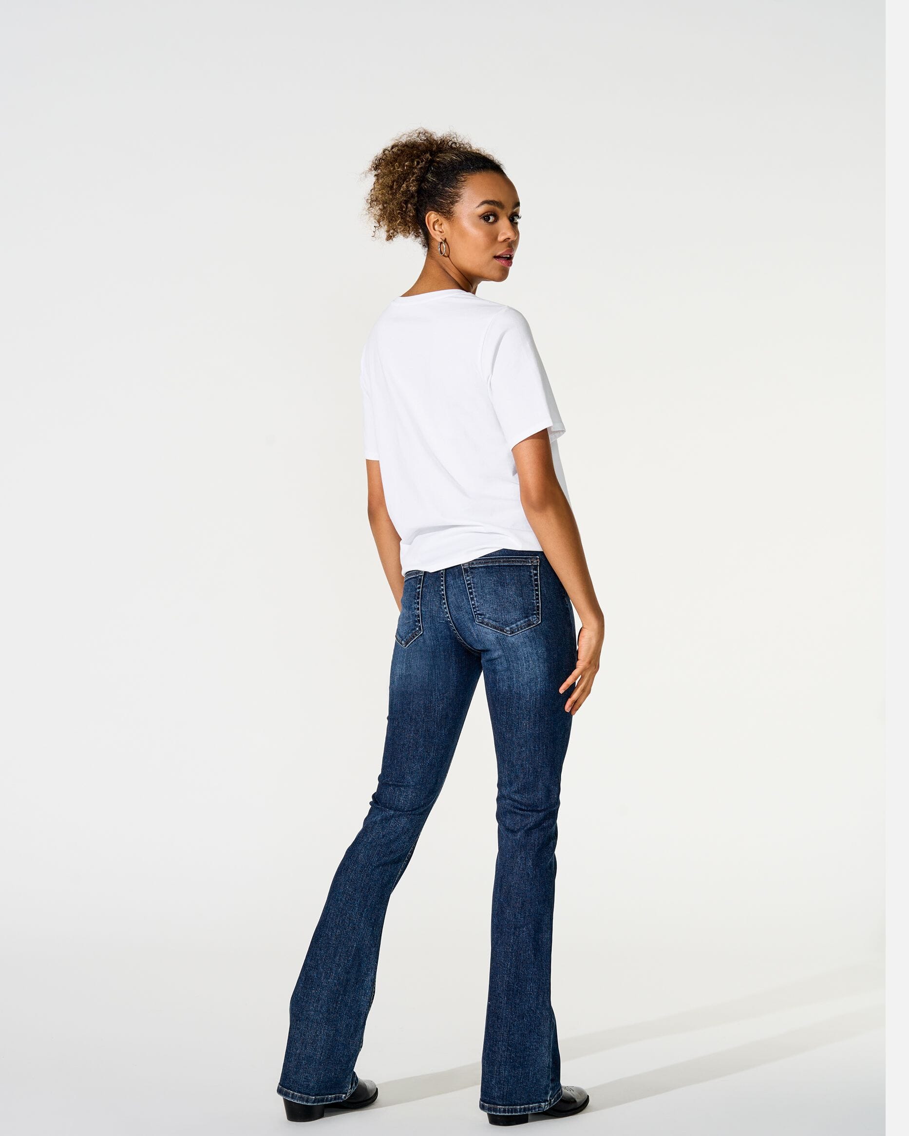 ONLY Jeans Blush Midi Flared - Dark Denim Blue | Mørke jeans | FLOYD.no