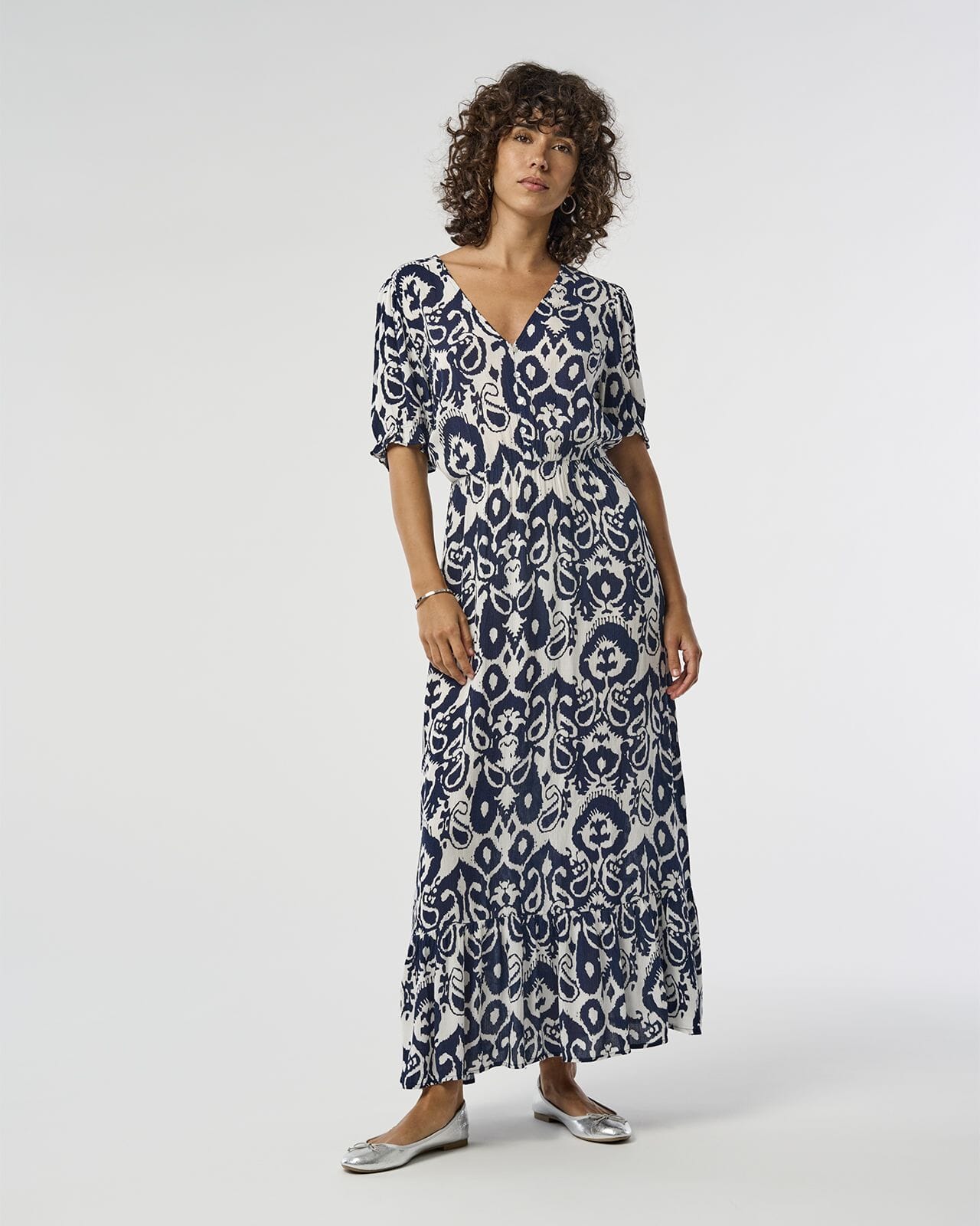 ONLY Midikjole Chianti S/S Long Dress - Night Sky/ Christina Print ...