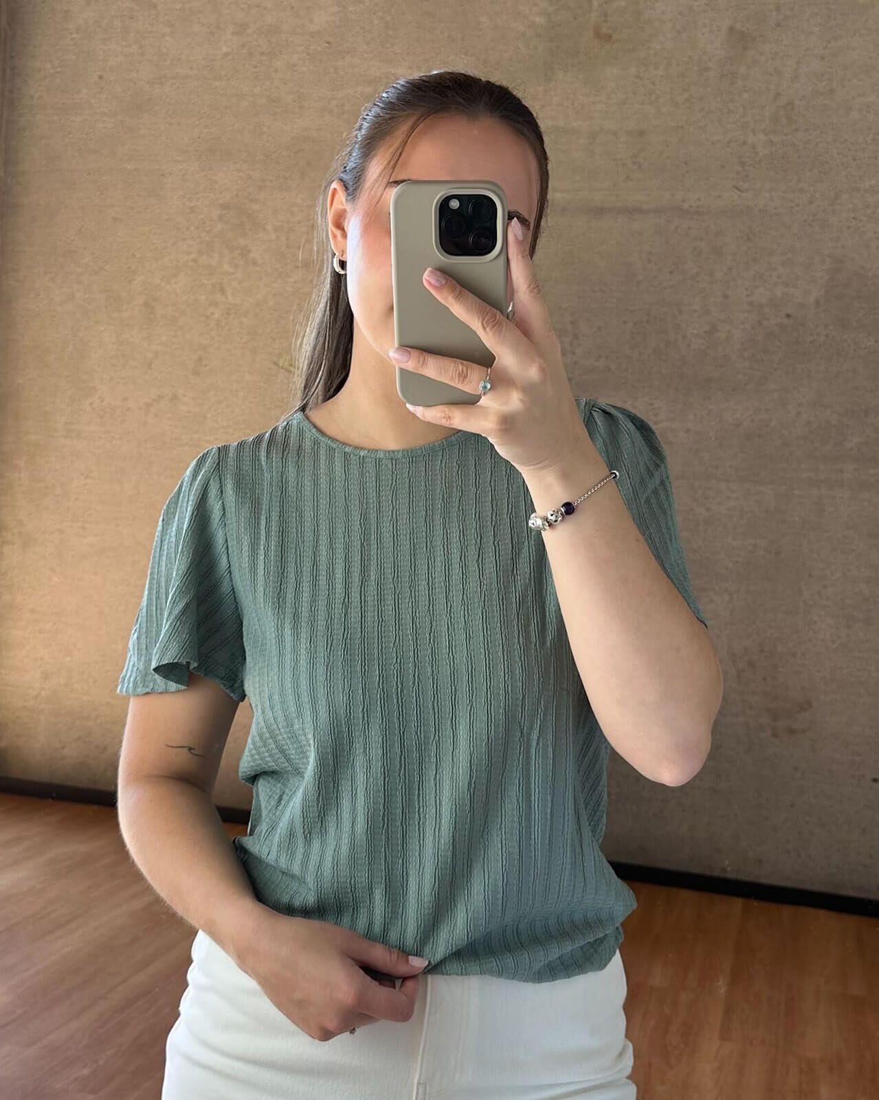 VILA Topp Whitney O-neck 2/4 Top - Chinois Green | Topper | FLOYD.no