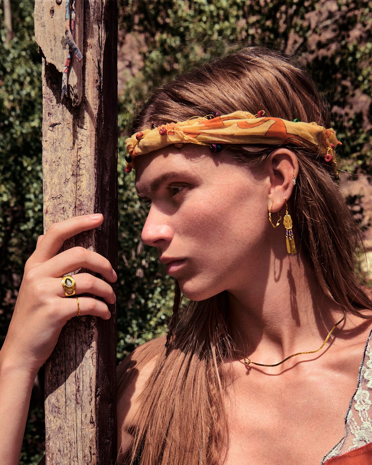 Maanesten Øredobb Evalina - Single - Gold | Øredobber, øreringer og ...