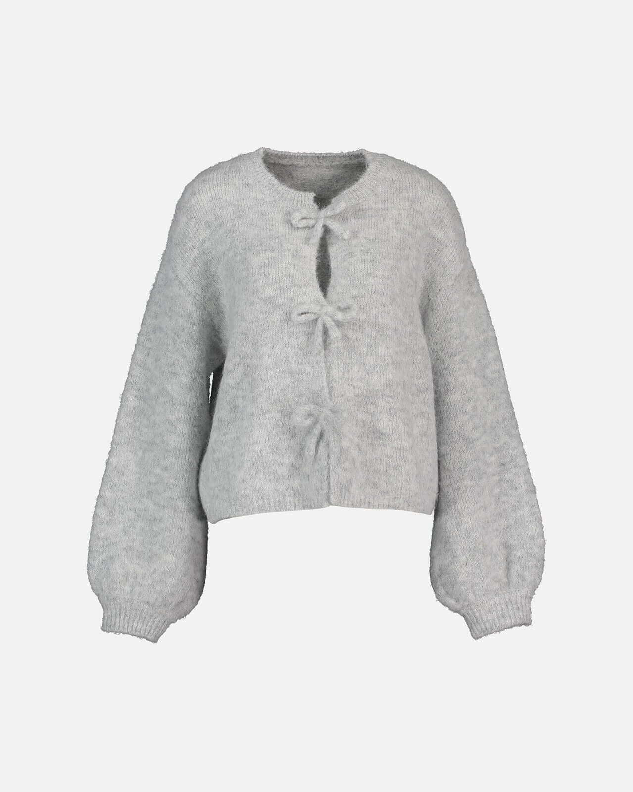 FLOYD Strikket Cardigan Felicity - Light Grey Melange