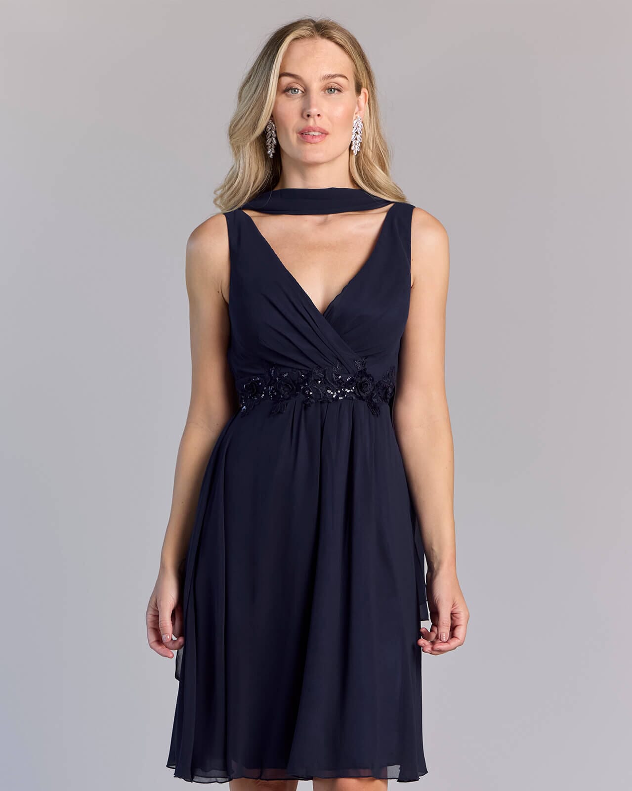 FLOYD Kjole Chantelle Kort - Navy