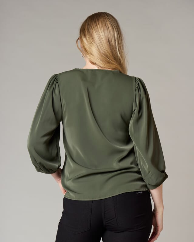 FLOYD Bluse Ling Uni - Army Green - Bluser til hverdag og fest