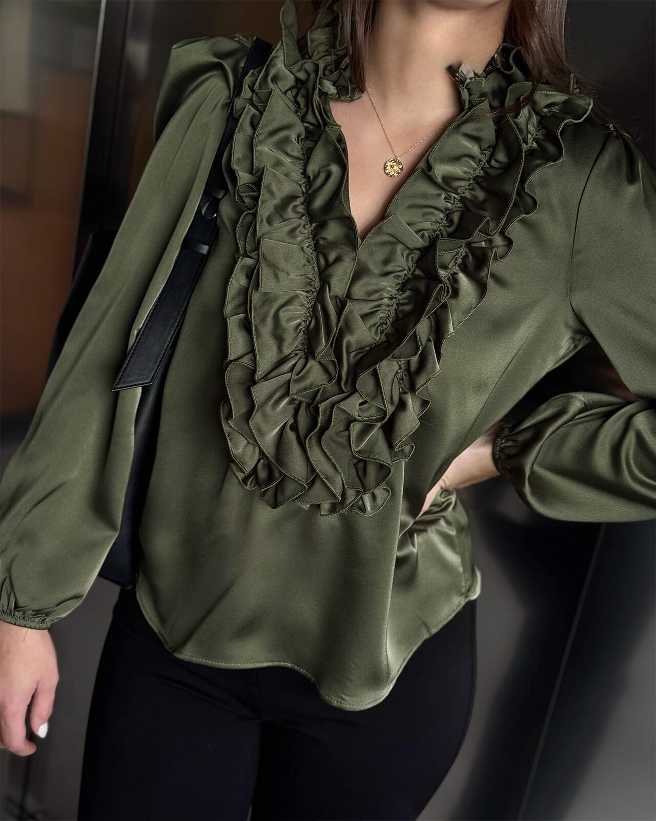 FLOYD Bluse Eira - Army Green