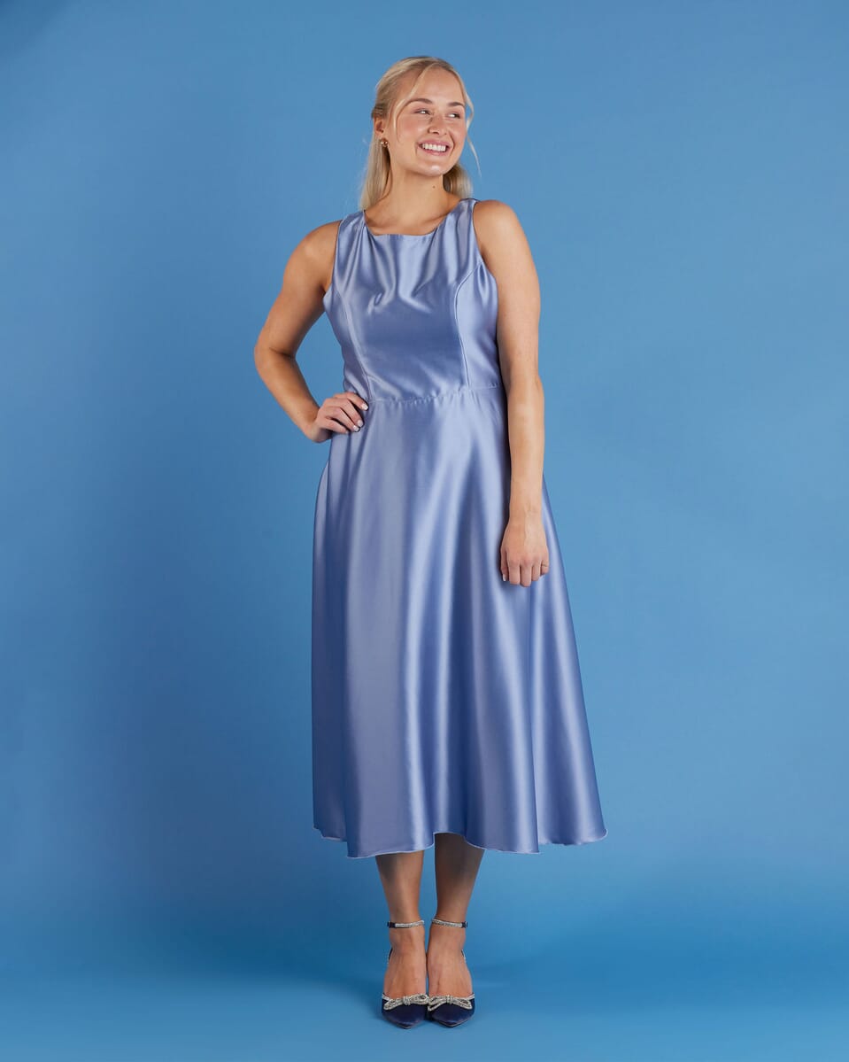 FLOYD Midikjole Grace - Light Blue