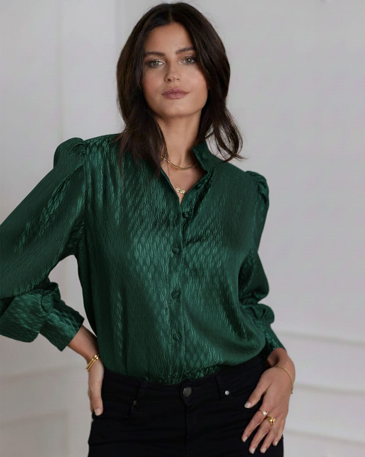 FLOYD Bluse Henrika - Dark Green