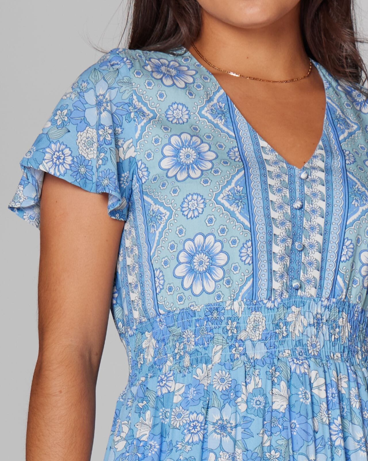 FLOYD Midikjole Irene Lill - Blue | Sommerkjoler | FLOYD.no