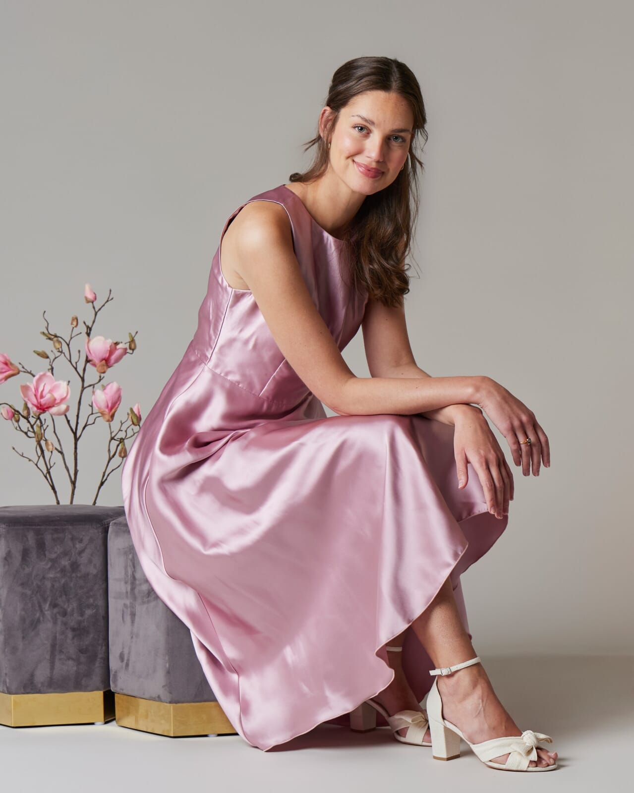 FLOYD Midikjole Grace - Antique Pink | Rosa festkjoler | FLOYD.no