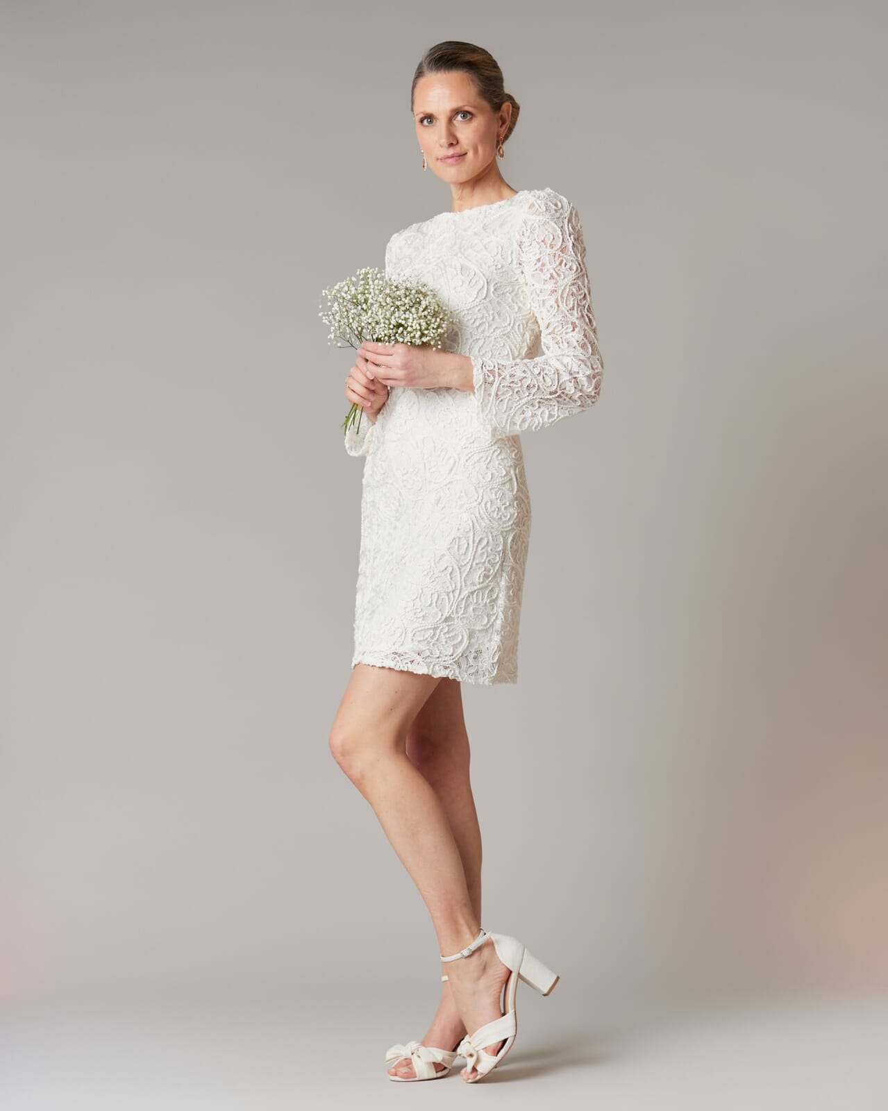 Y.A.S Blondekjole Leonor LS Lace Dress - Gardenia | Offwhite ...