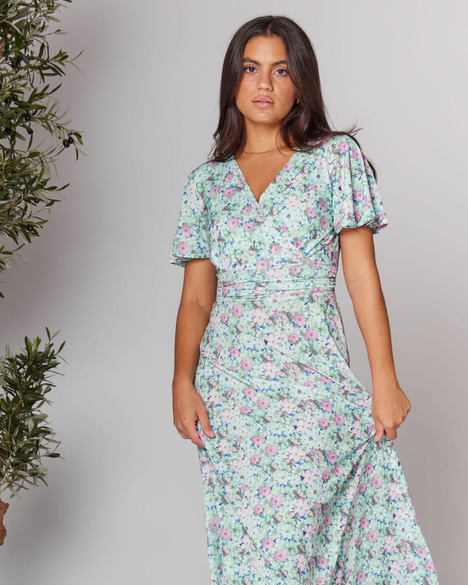 FLOYD Maxikjole Cecelia Hilly Long - Light Green