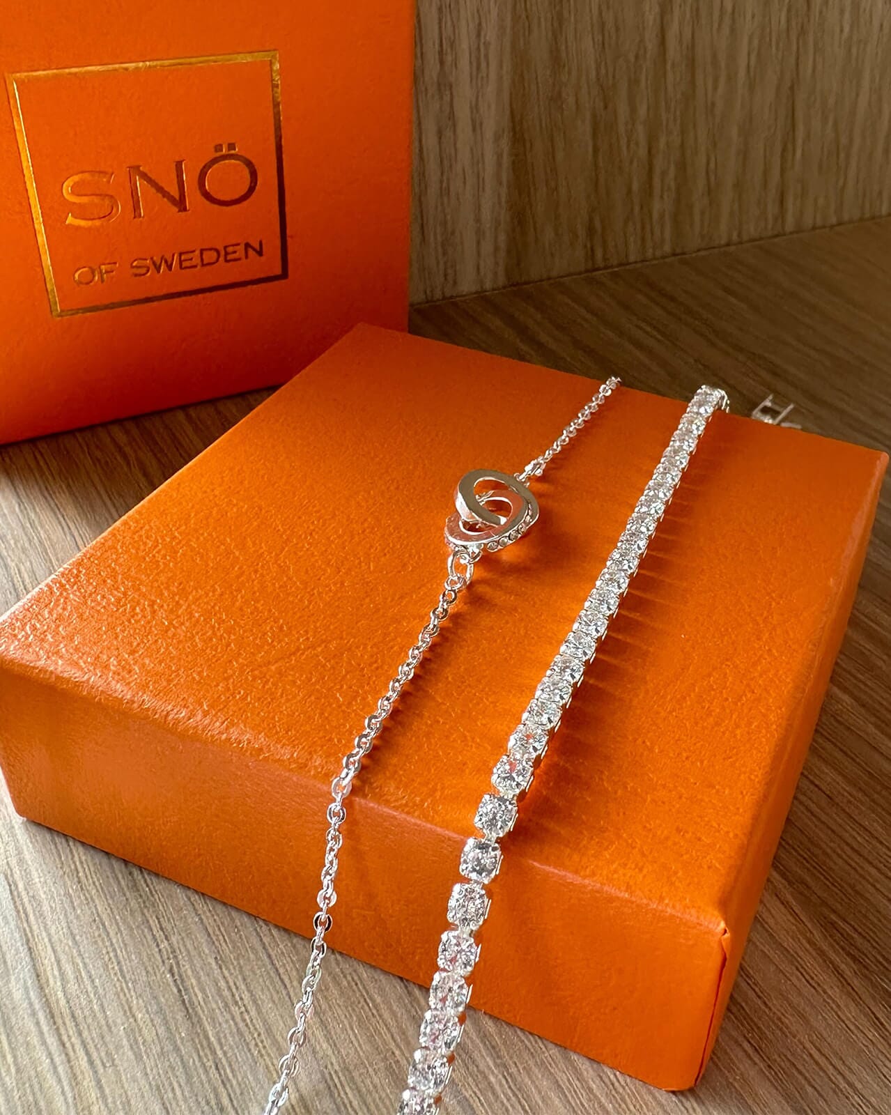 Snö of Sweden Armbånd Connected Chain Bracelet - Silver/ Clear ...