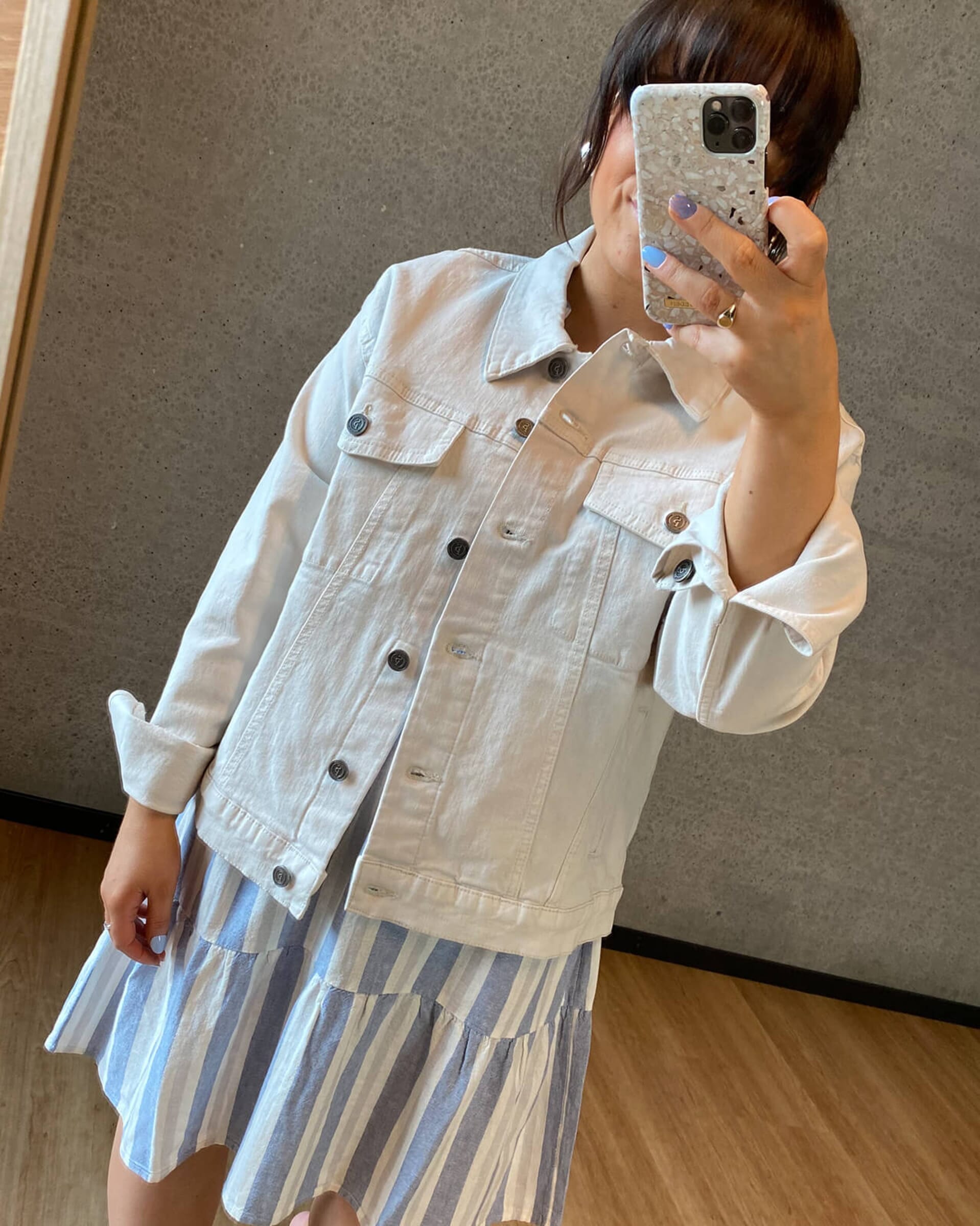 SISTERS POINT Denimjakke Owa JA - Cream | Dongerijakker | FLOYD.no