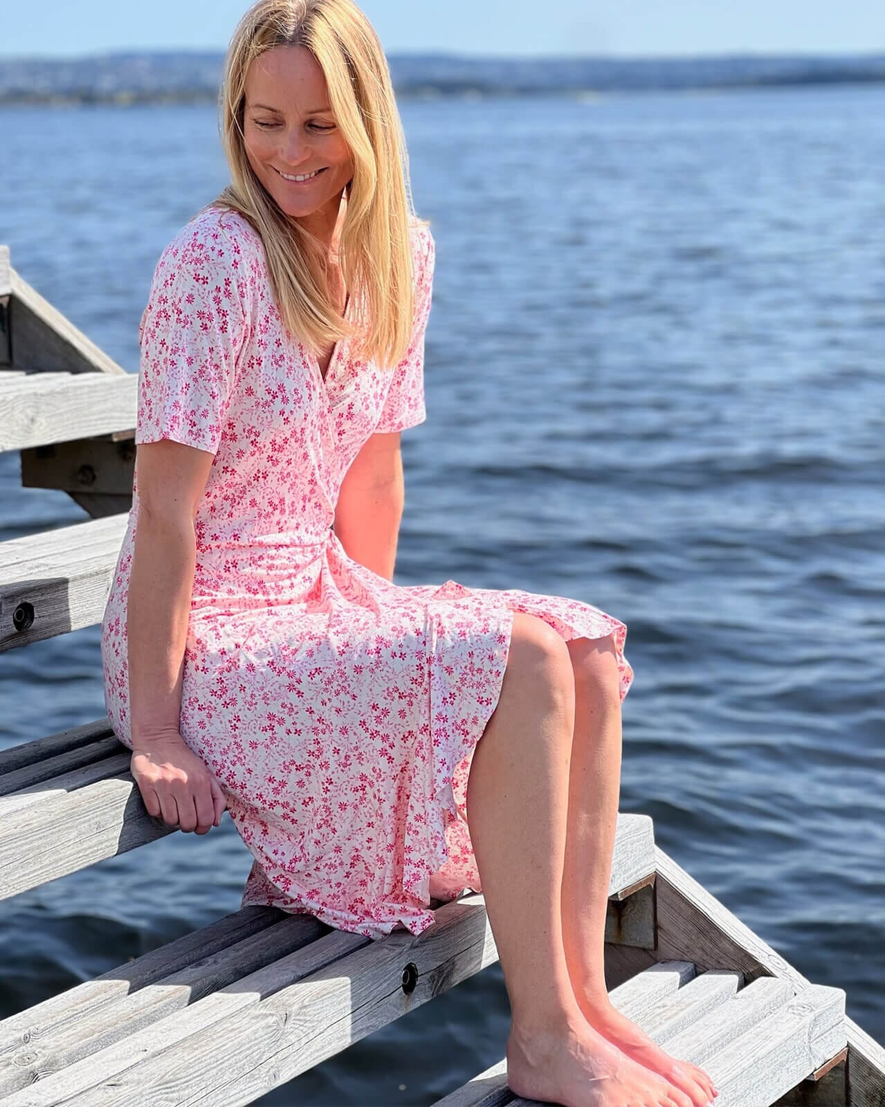 Part Two Omslagskjole Elmy - Claret Red Mini Flower | Sommerkjoler ...