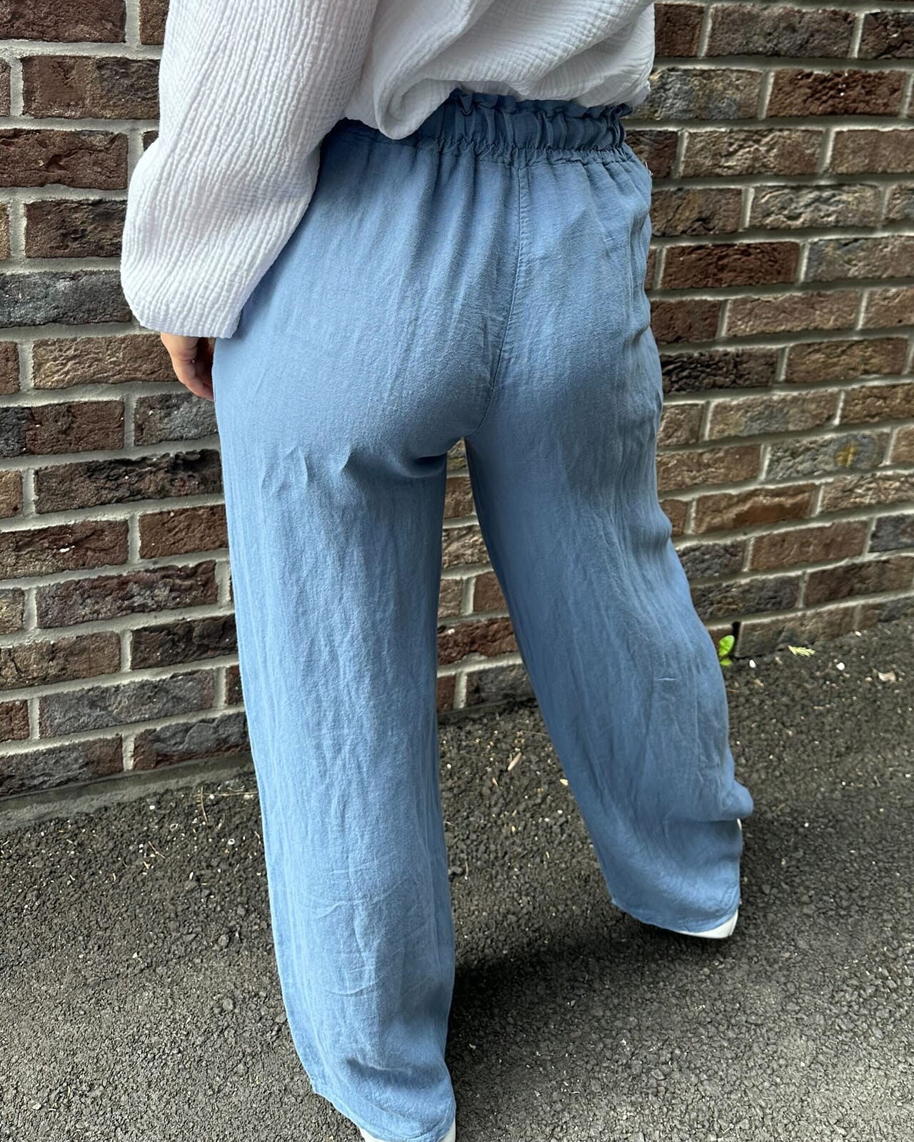 FLOYD Linbukse Madli - Jeansblue | Deilige bukser i lin til dame | FLOYD.no