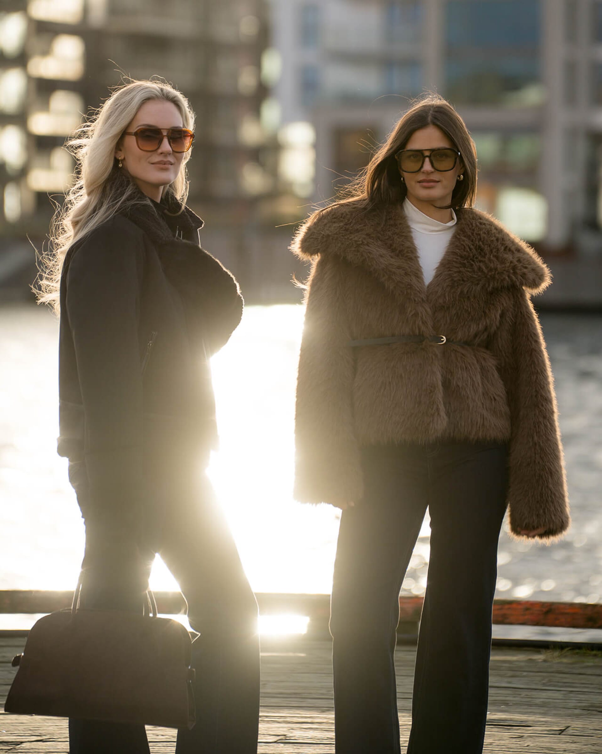 FLOYD Jakke Veronica Faux Fur - Brown