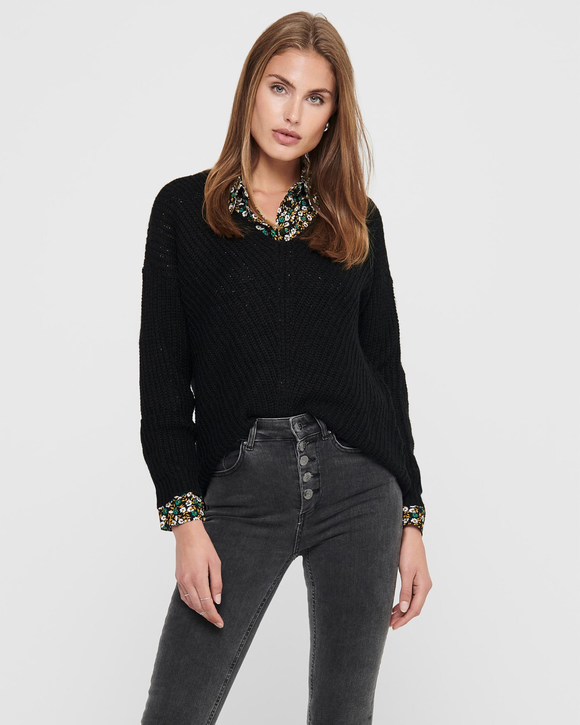 JDY Strikkegenser New Megan - Black