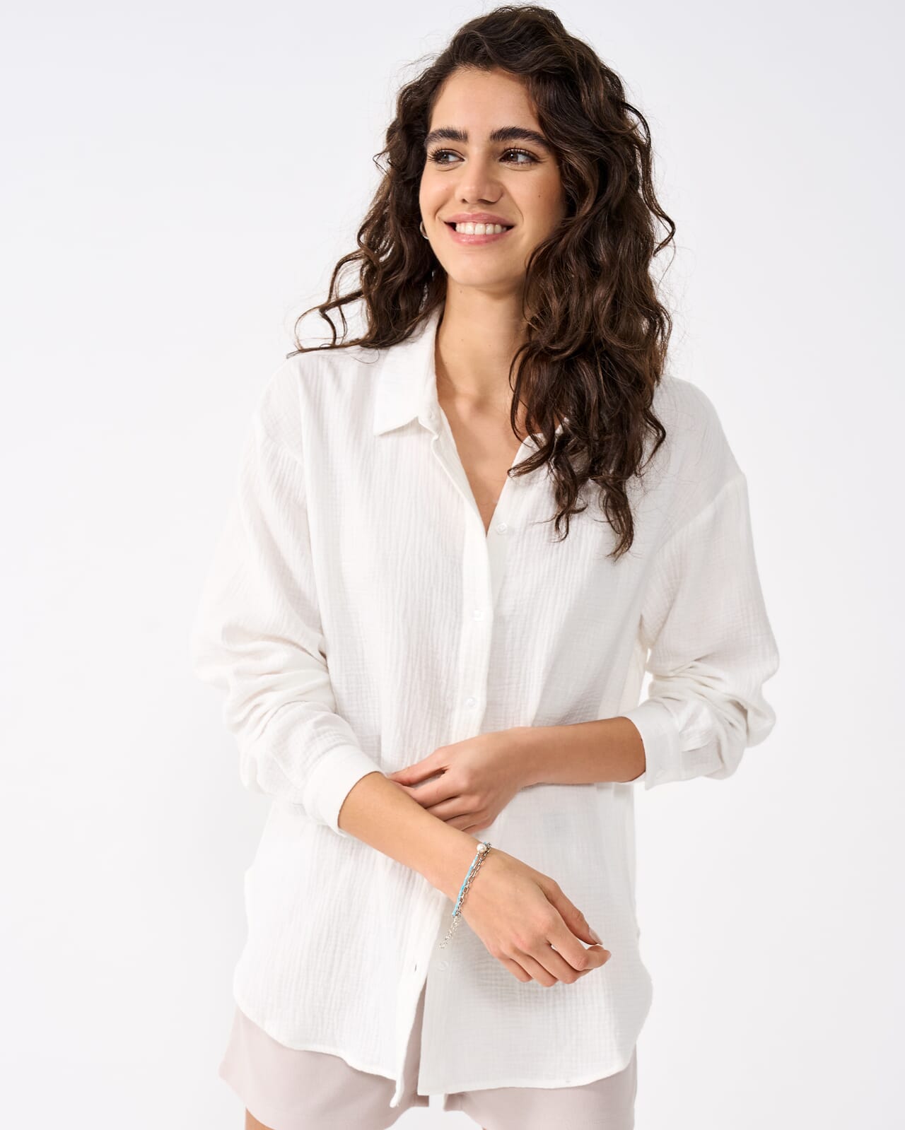 JDY Skjorte Theis L/S Loose - Cloud Dancer | Lange klassiske skjorter | FLOYD.no