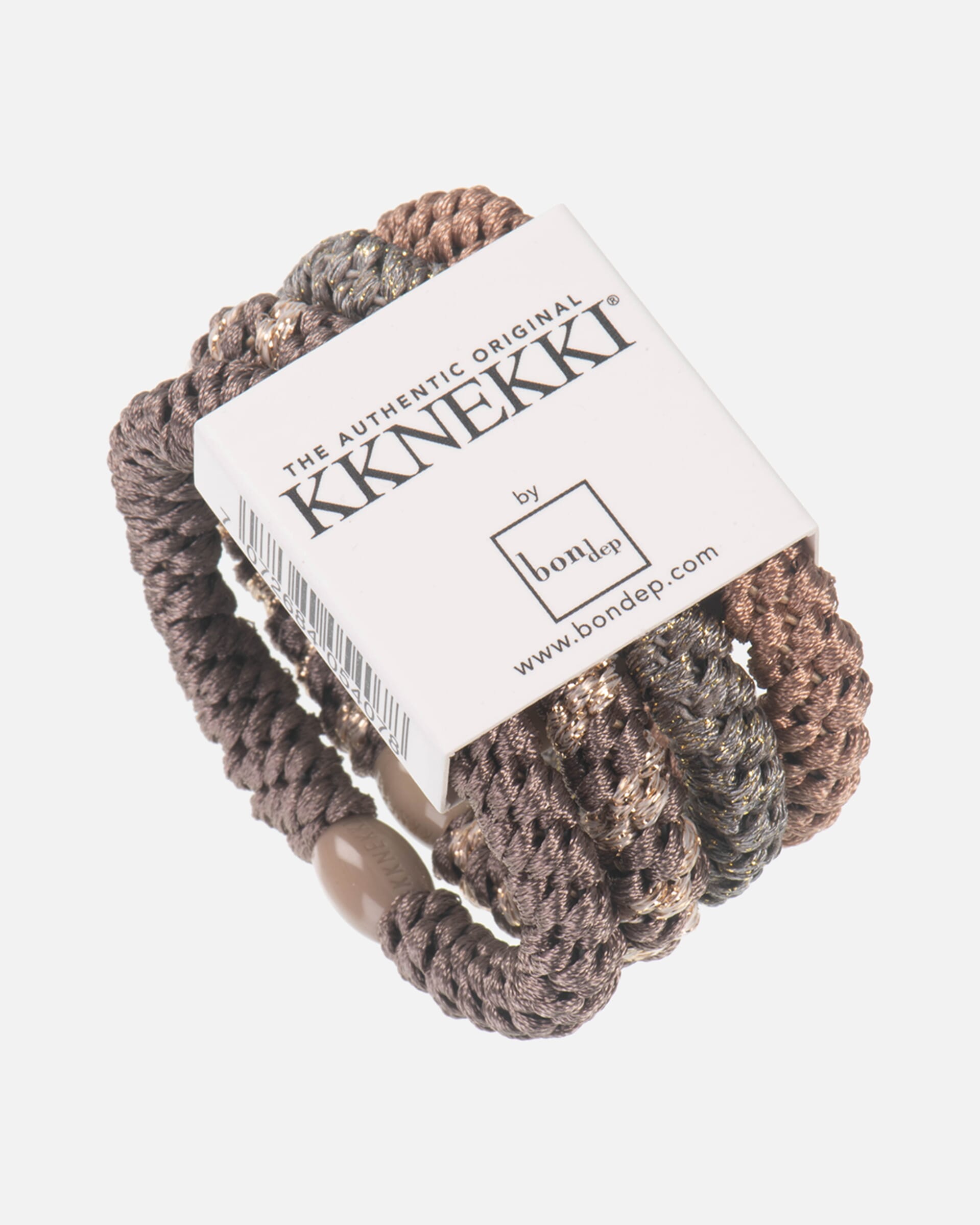 KKNEKKI by Bon Dep Hårstrikk Bundle (4pk) - Nougat/ Camo glitter/ Mole ...