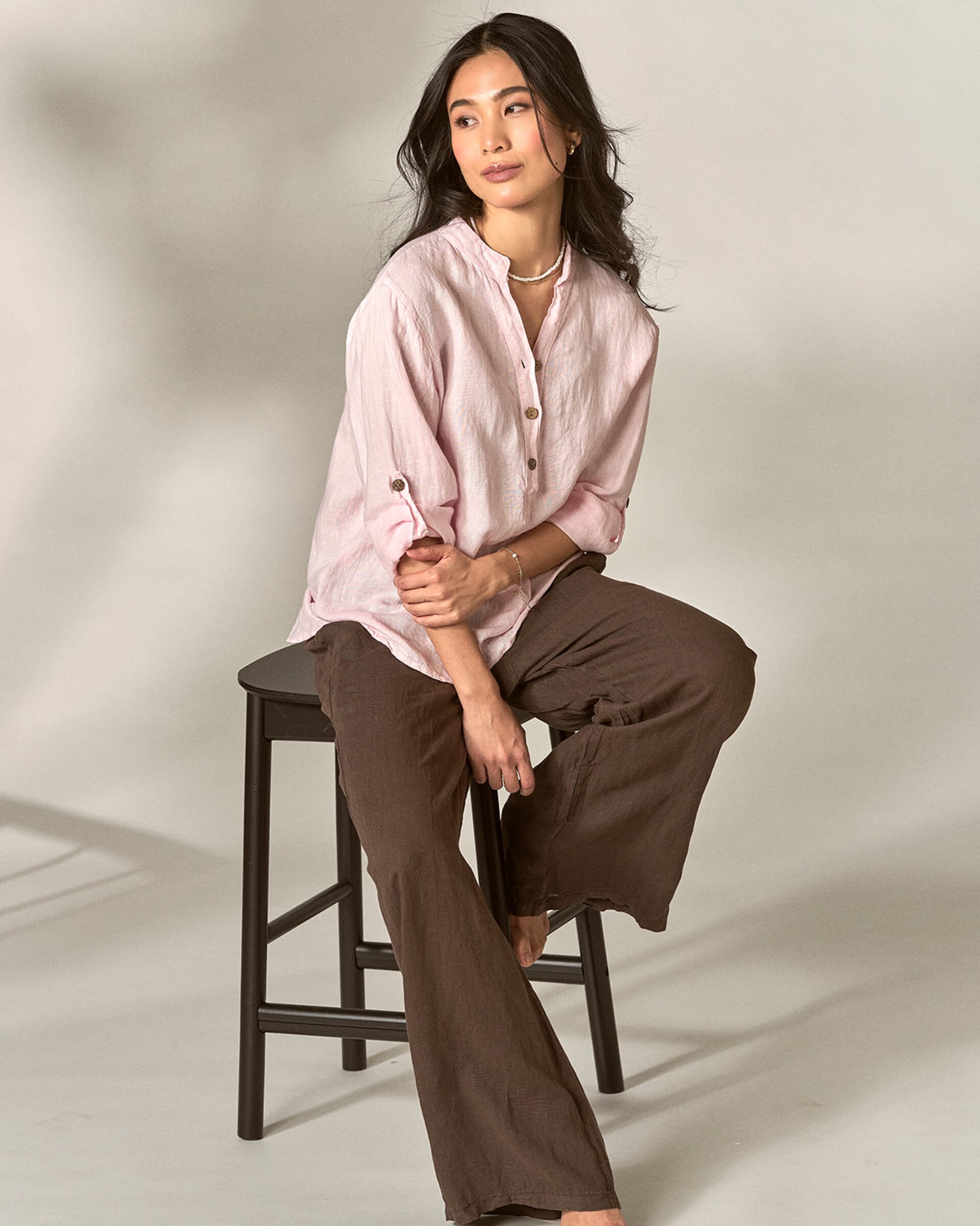 FLOYD Linbluse Erica Lin - Light Pink