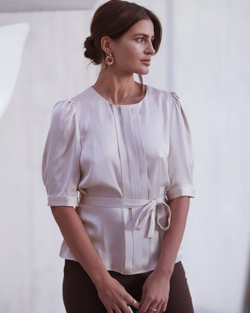 FLOYD Topp Marie Satin - Champagne