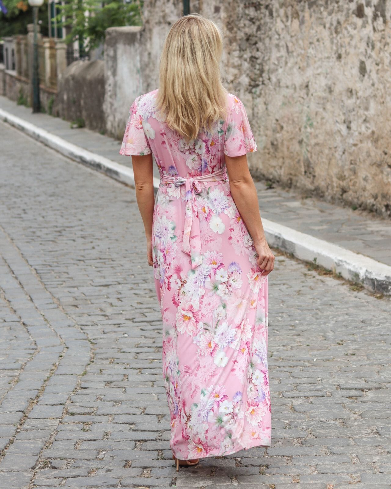 FLOYD Maxikjole Cecelia Flowy Long - Light Pink