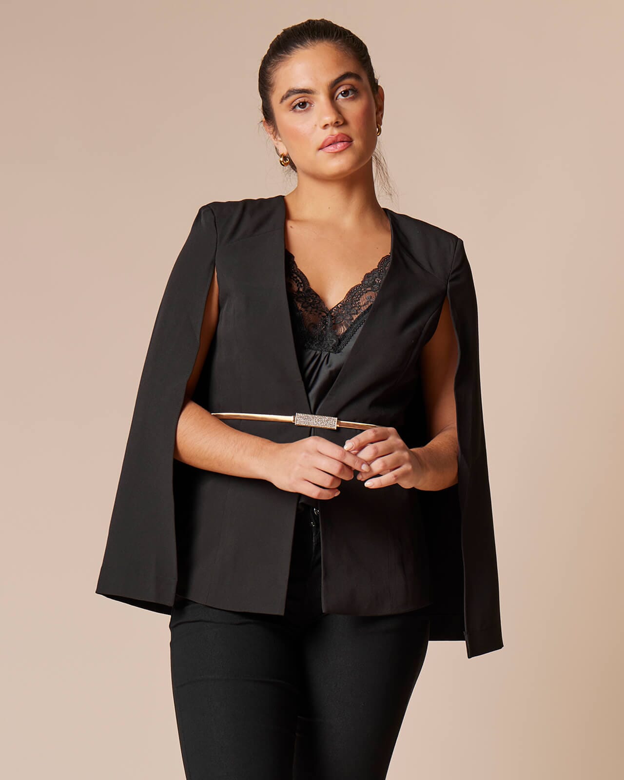 VILA Blazer Cape Cloaksleeve - Black | Jakker | FLOYD.no