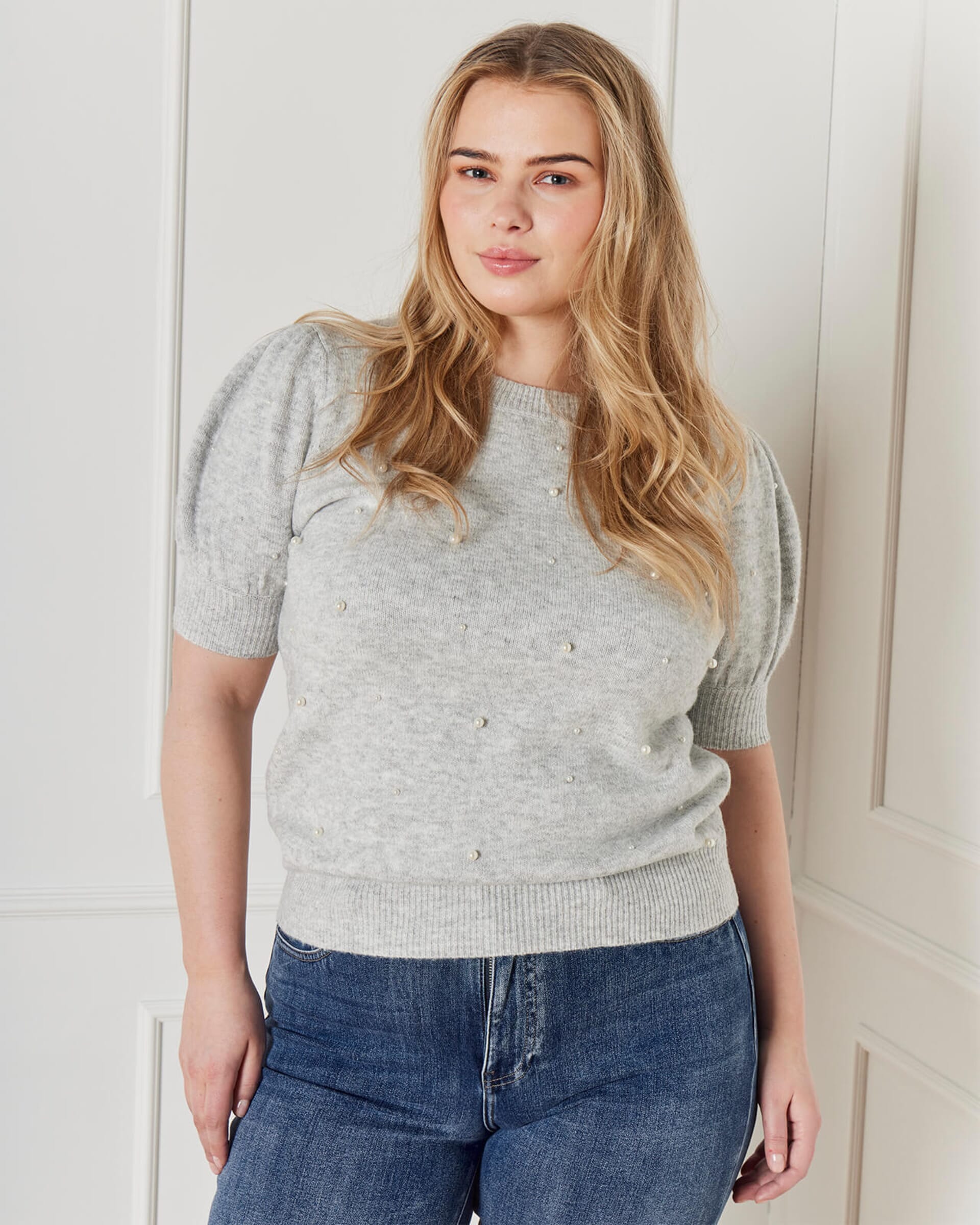 FLOYD Strikket Topp Anne Ullmiks - Light Grey