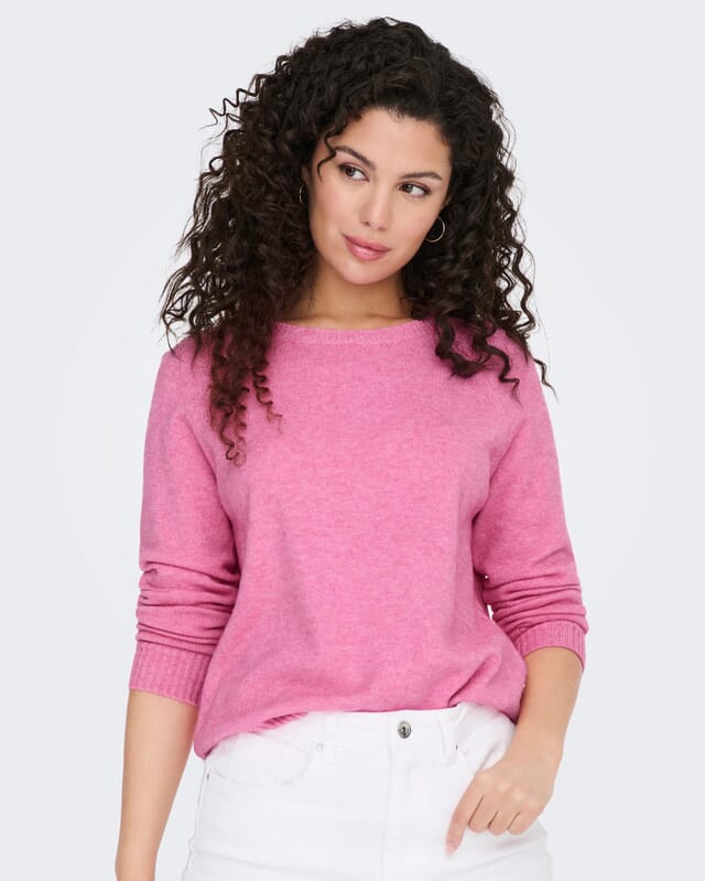 ONLY Genser Lesly Kings L/S - Carmine Rose/ Melange | Myke gensere til ...