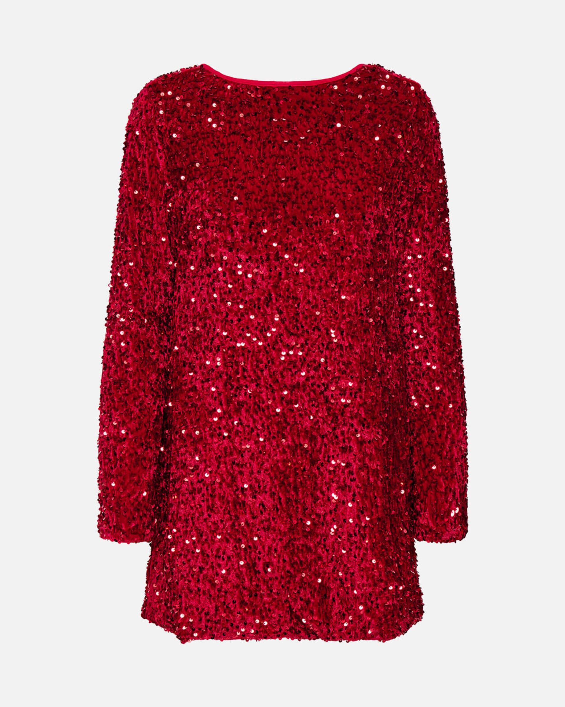 ONLY Paljettkjole Anika Bow Sequins LS - Ski Patrol/ Black Bow