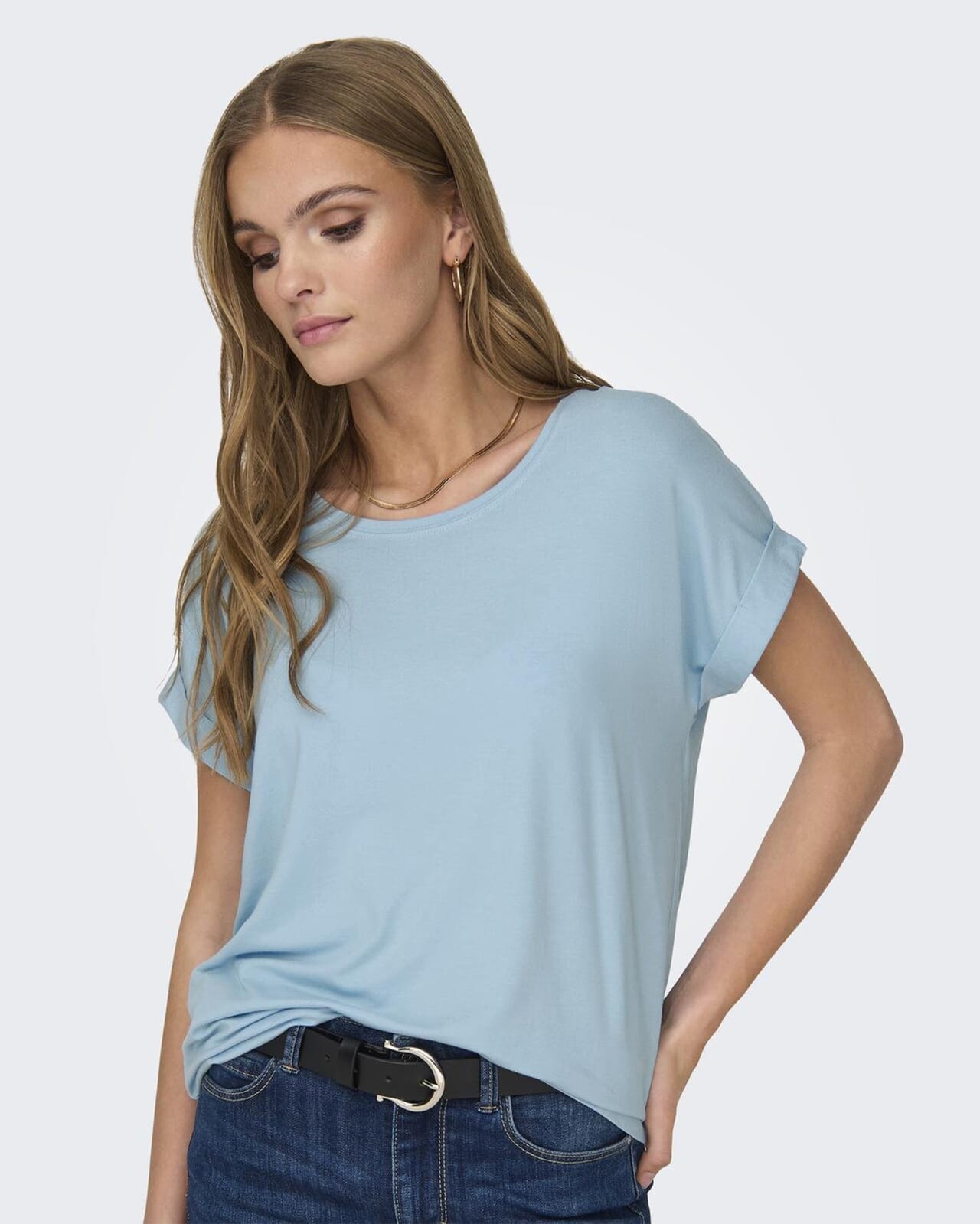 ONLY T-skjorte Moster S/S - Clear Sky | T-skjorter | FLOYD.no