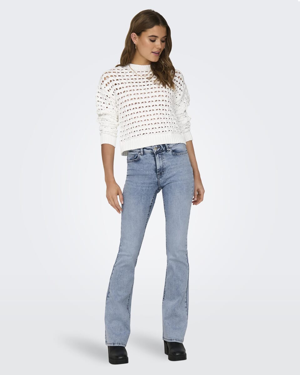 ONLY Jeans Blush Mid Flared - Light Blue Denim | Jeans til dame | FLOYD.no
