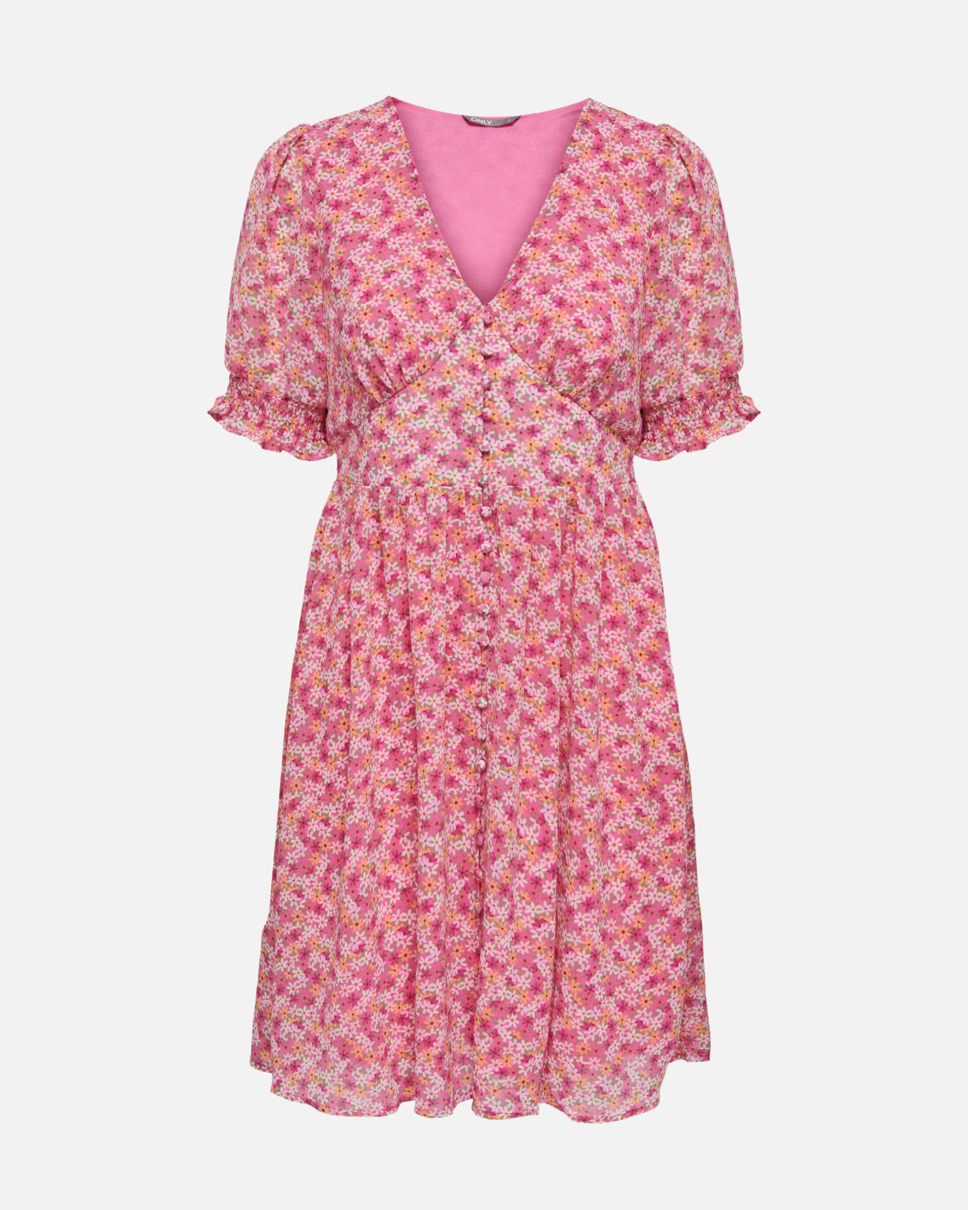 ONLY Kjole Amanda S/S - Carmine Rose/ Nordic ditsy | Korte kjoler til hverdag og fest | FLOYD.no