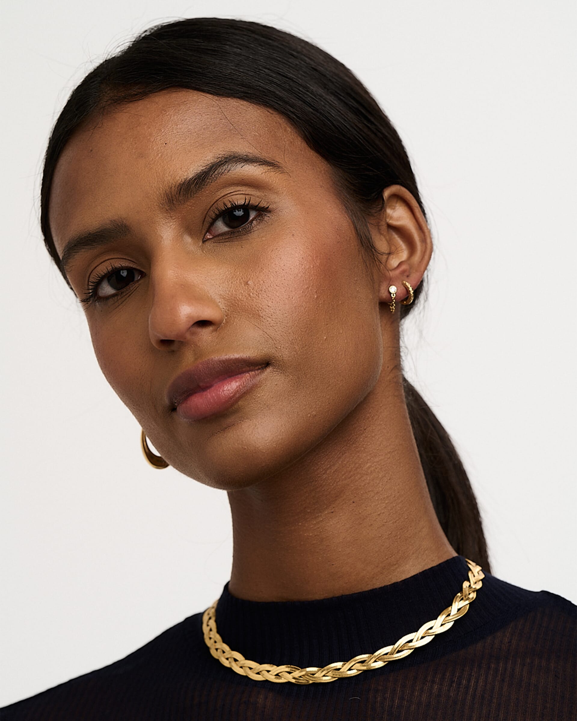 Orelia Kjede Snake Chain Plait Necklace - Gold | Smykker og halskjeder ...