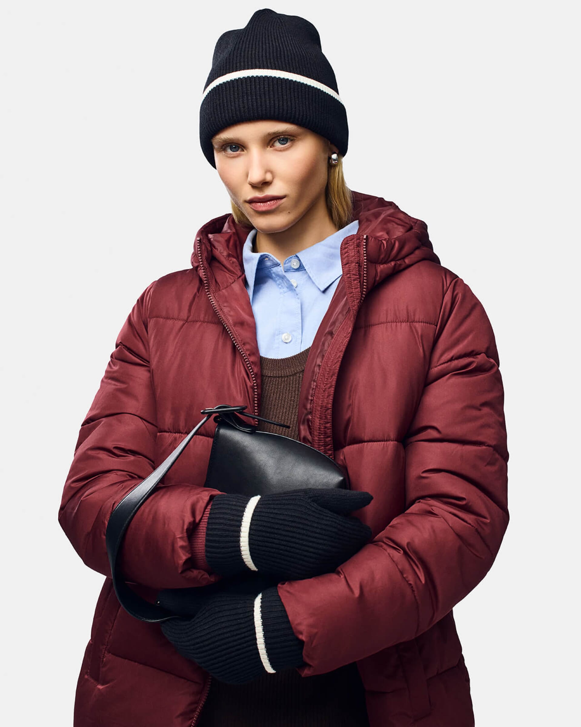 PIECES Boblejakke Bee New Long Puffer - Tawny Port