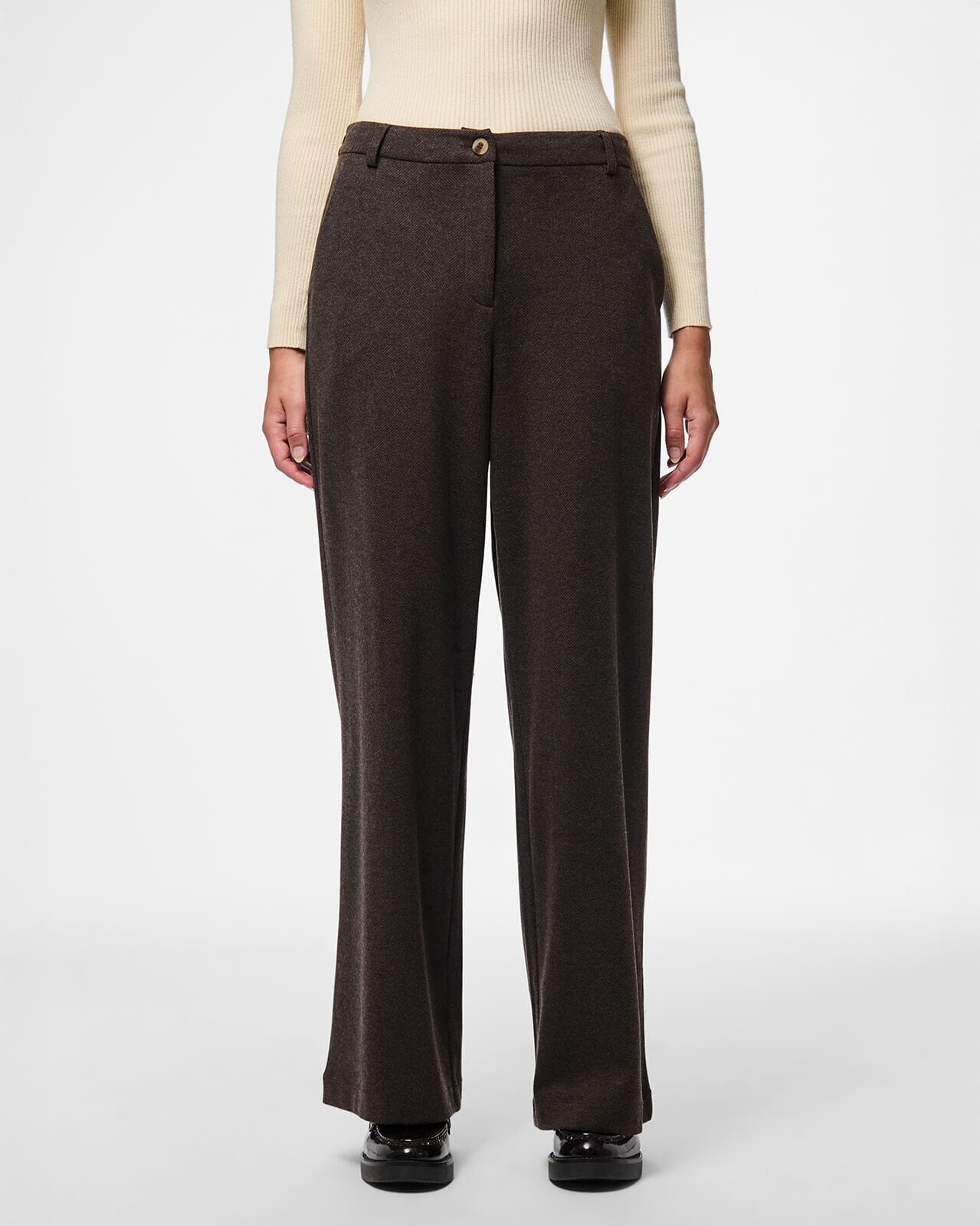 PIECES Dressbukse Mamilla - Hot fudge