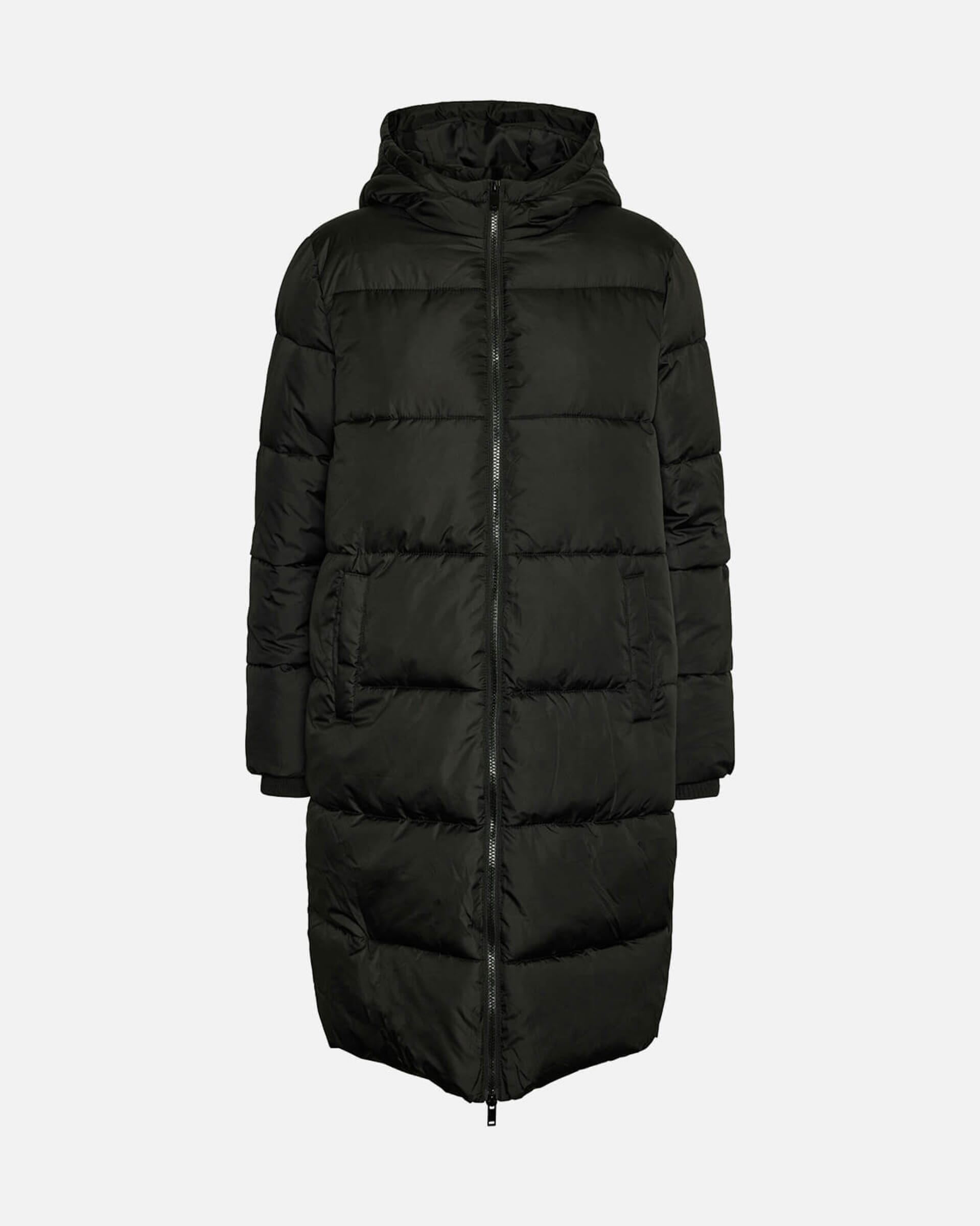 PIECES Boblejakke Bee New Long Puffer - Black