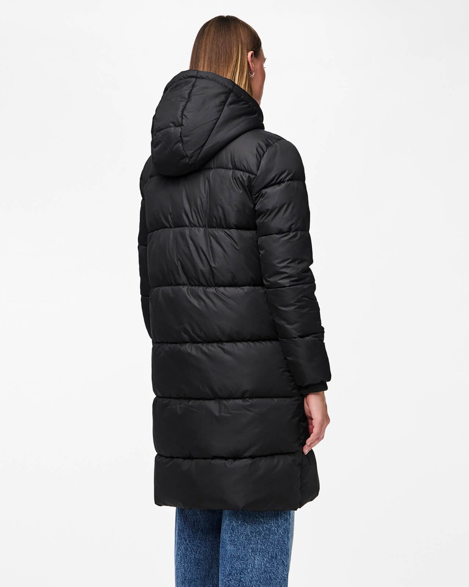 PIECES Boblejakke Bee New Long Puffer - Black