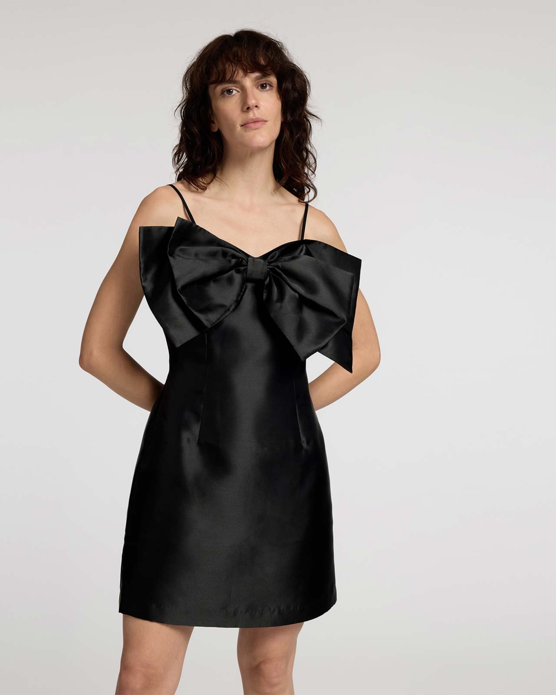 SELECTED FEMME Kjole Calista Bow Short Strap - Black