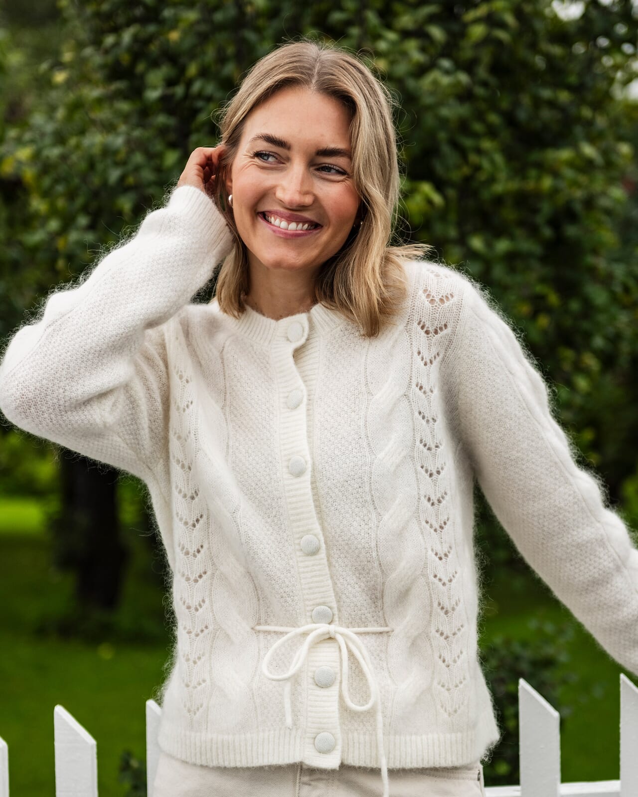 SELECTED FEMME Ullcardigan Vera LS Belt - Birch | Cardigans i ull til ...