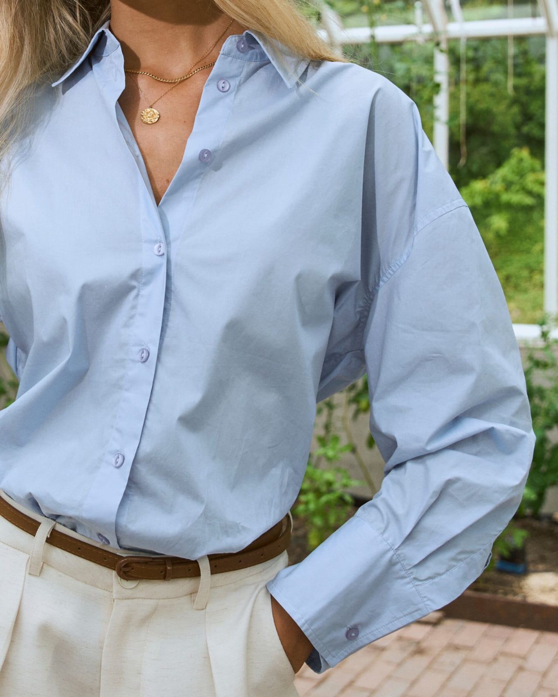 FLOYD Skjorte Bibi Cotton - Regatta Blue